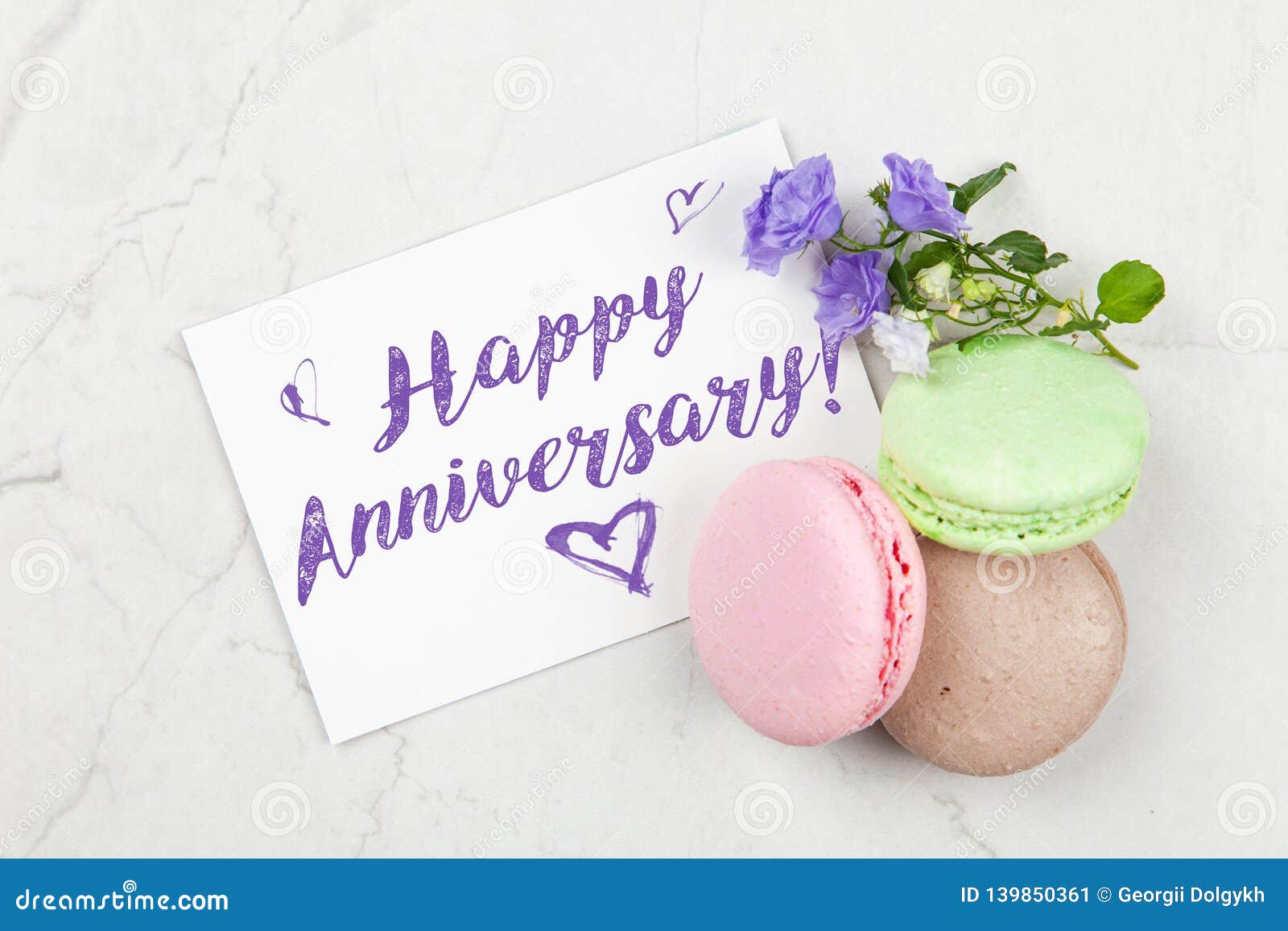 Happy anniversary postcard stock image. Image of letter - 139850361