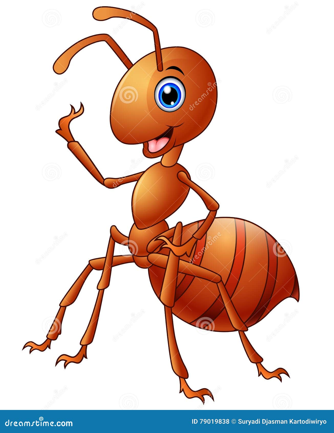 Happy ant cartoon stock vector. Illustration of metasoma - 79019838