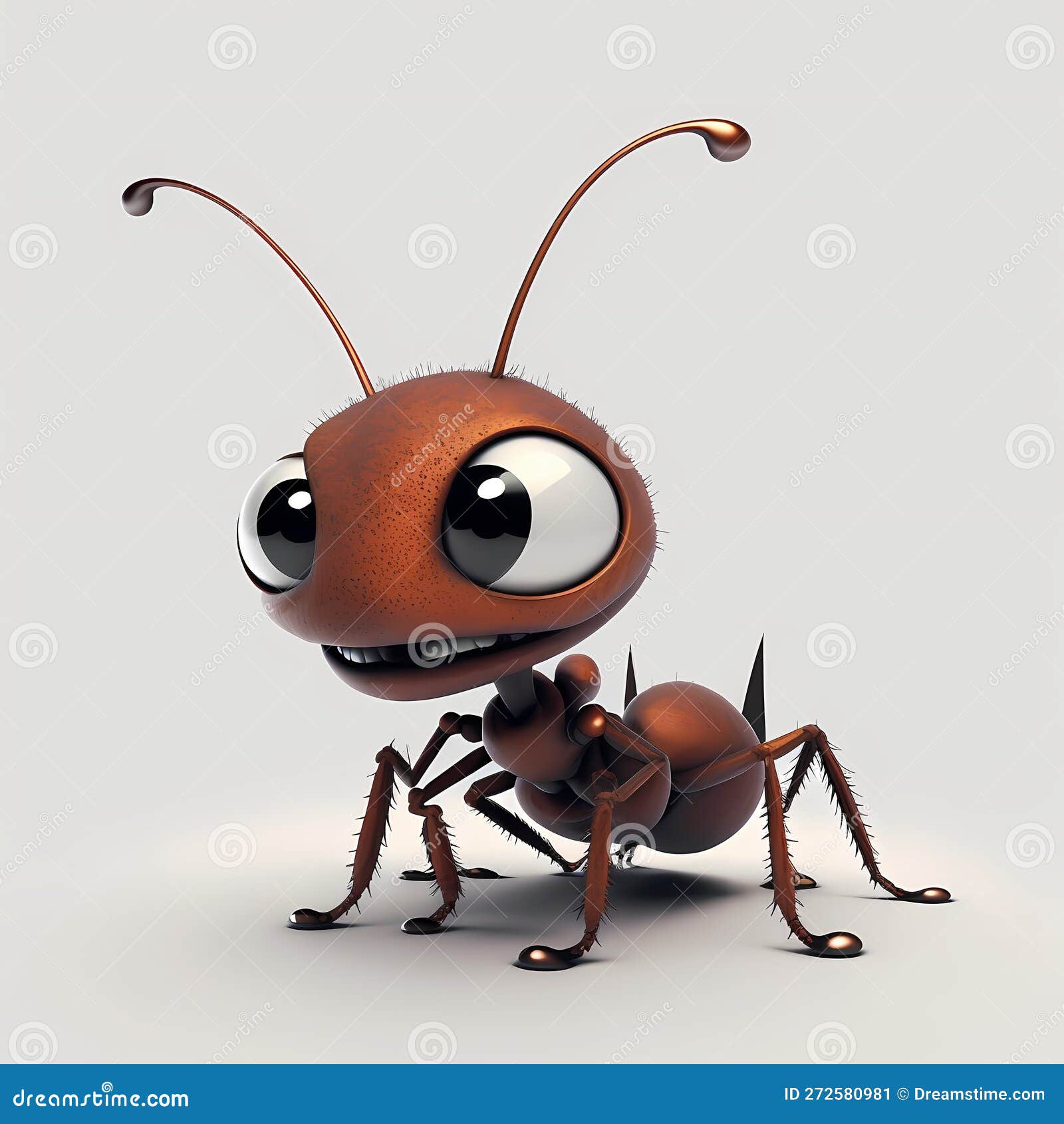 Happy Ant Cartoon. Generative AI Stock Illustration - Illustration of ...