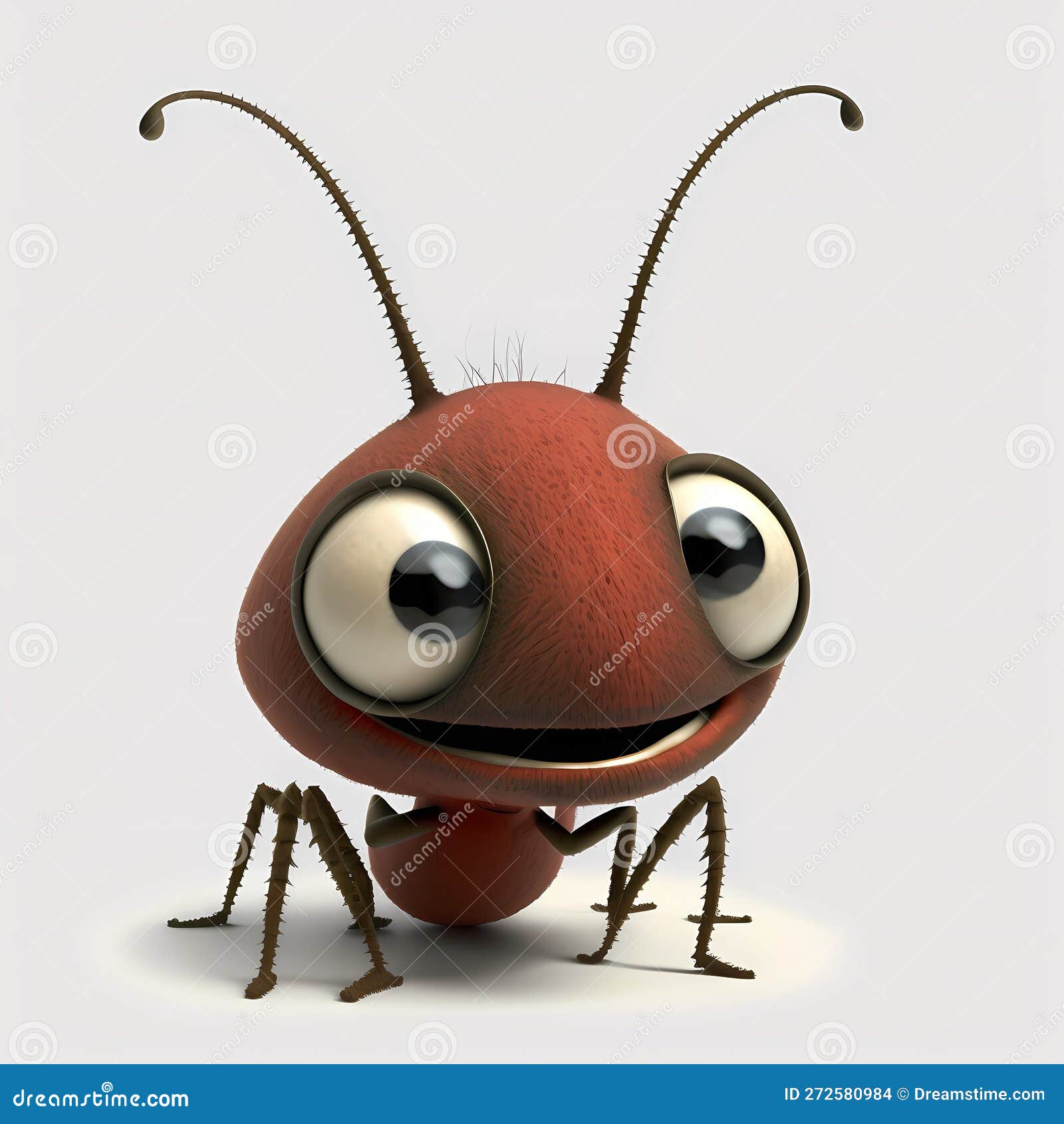 Happy Ant Cartoon. Generative AI Stock Illustration - Illustration of ...