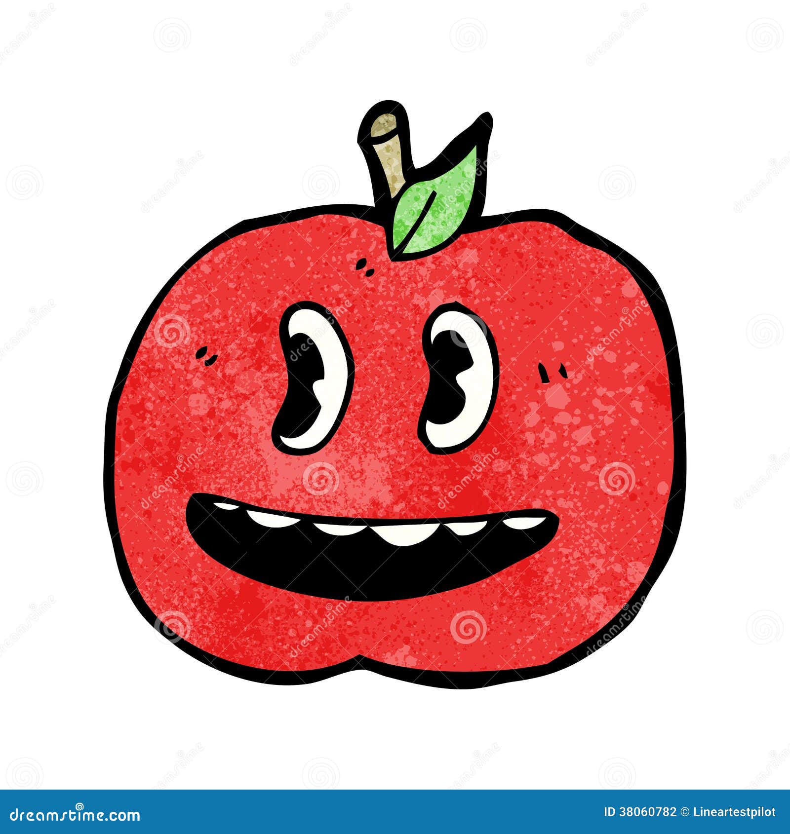 Happy apple cartoon stock vector. Illustration of character - 38060782