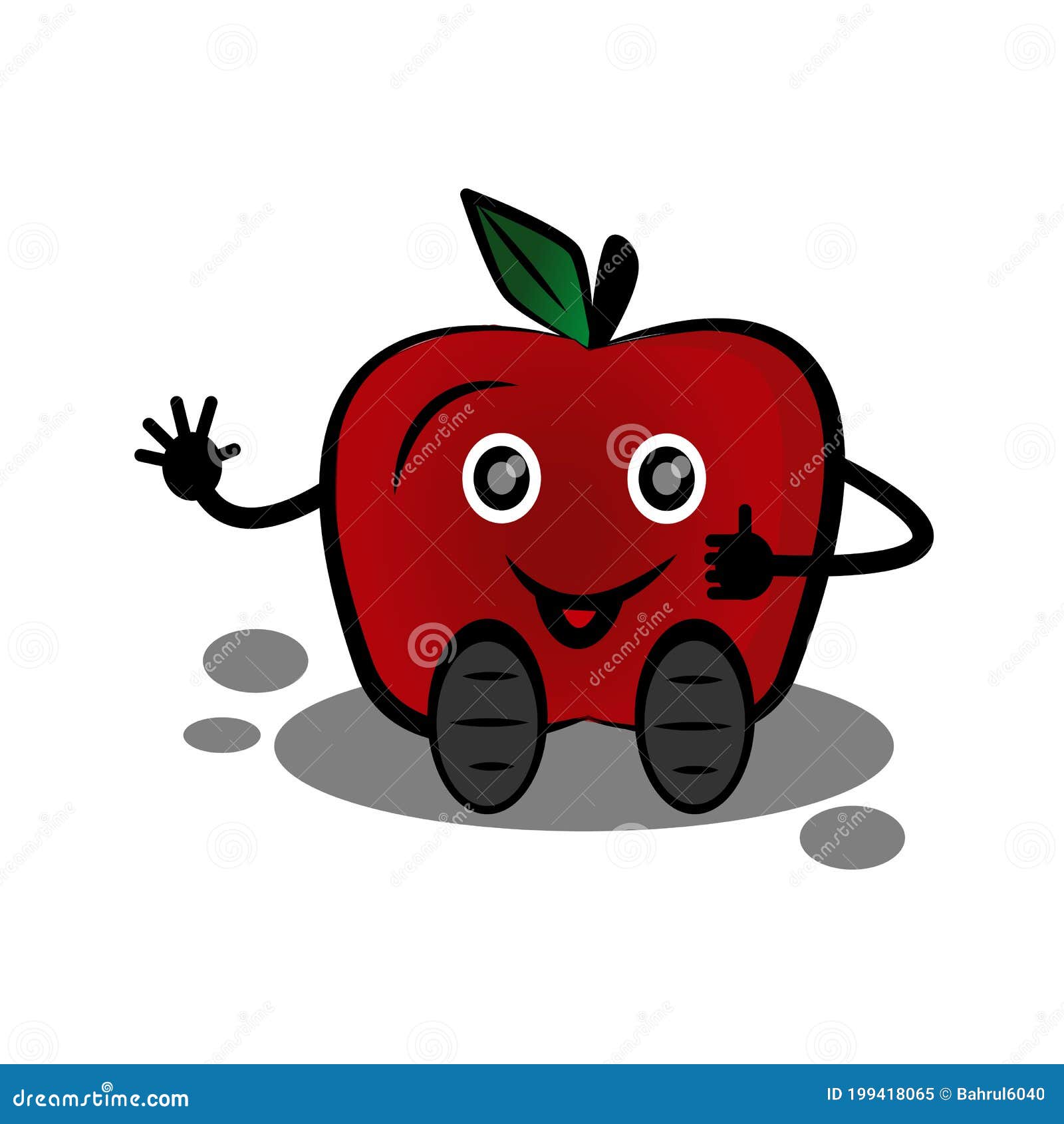 Apple Smile Cartoon | CartoonDealer.com #25524775