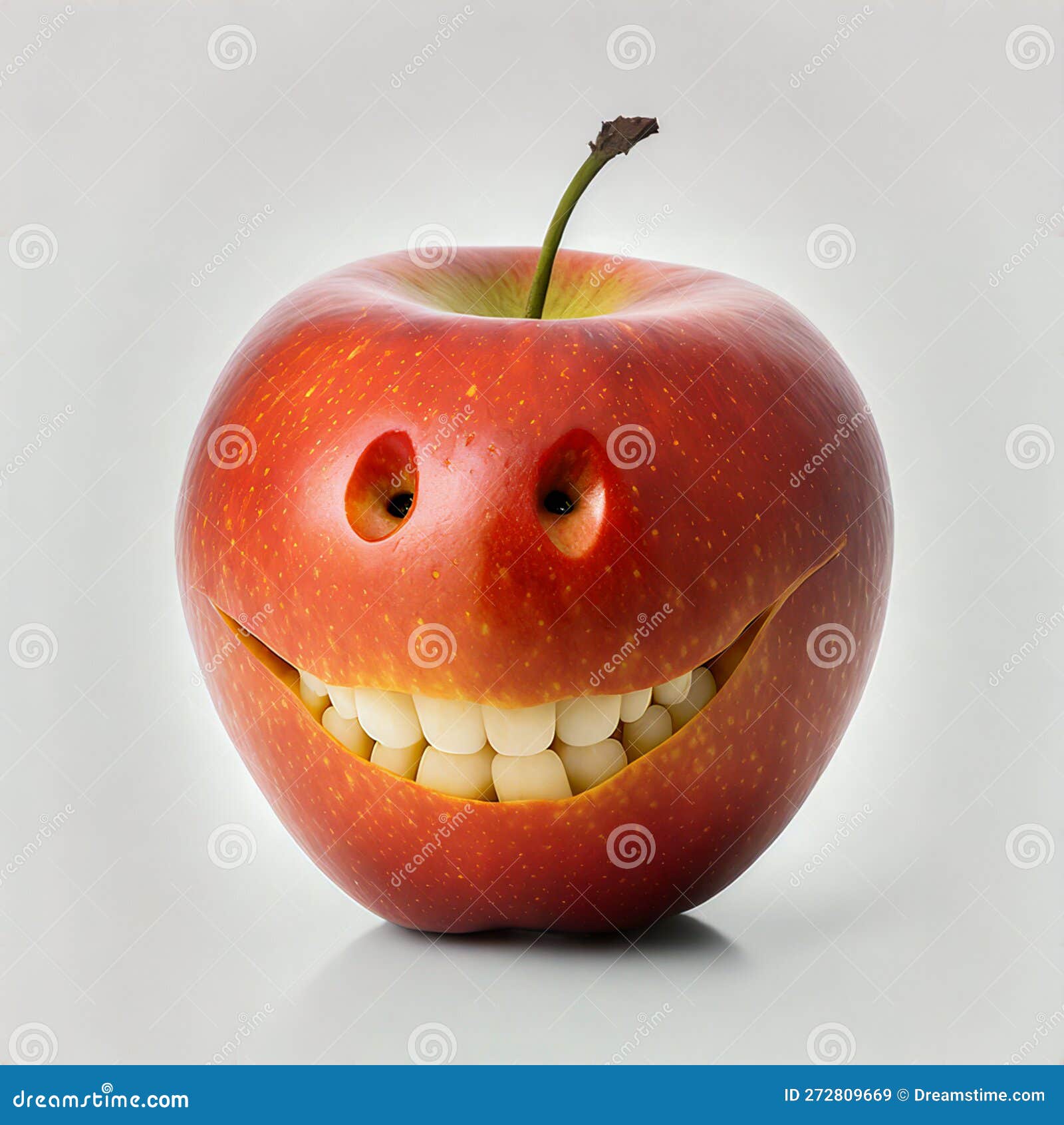 Happy Apple that is Smiling Stock Image - Image of nutrition, happy ...