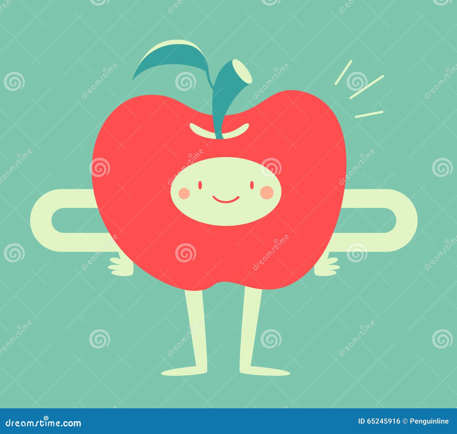 Happy Apple Smiling stock vector. Illustration of summer - 65245916