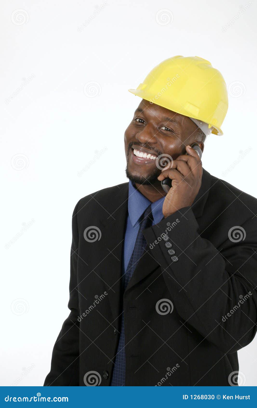 Happy Architect or Construction Contractor Stock Photo - Image of hard ...