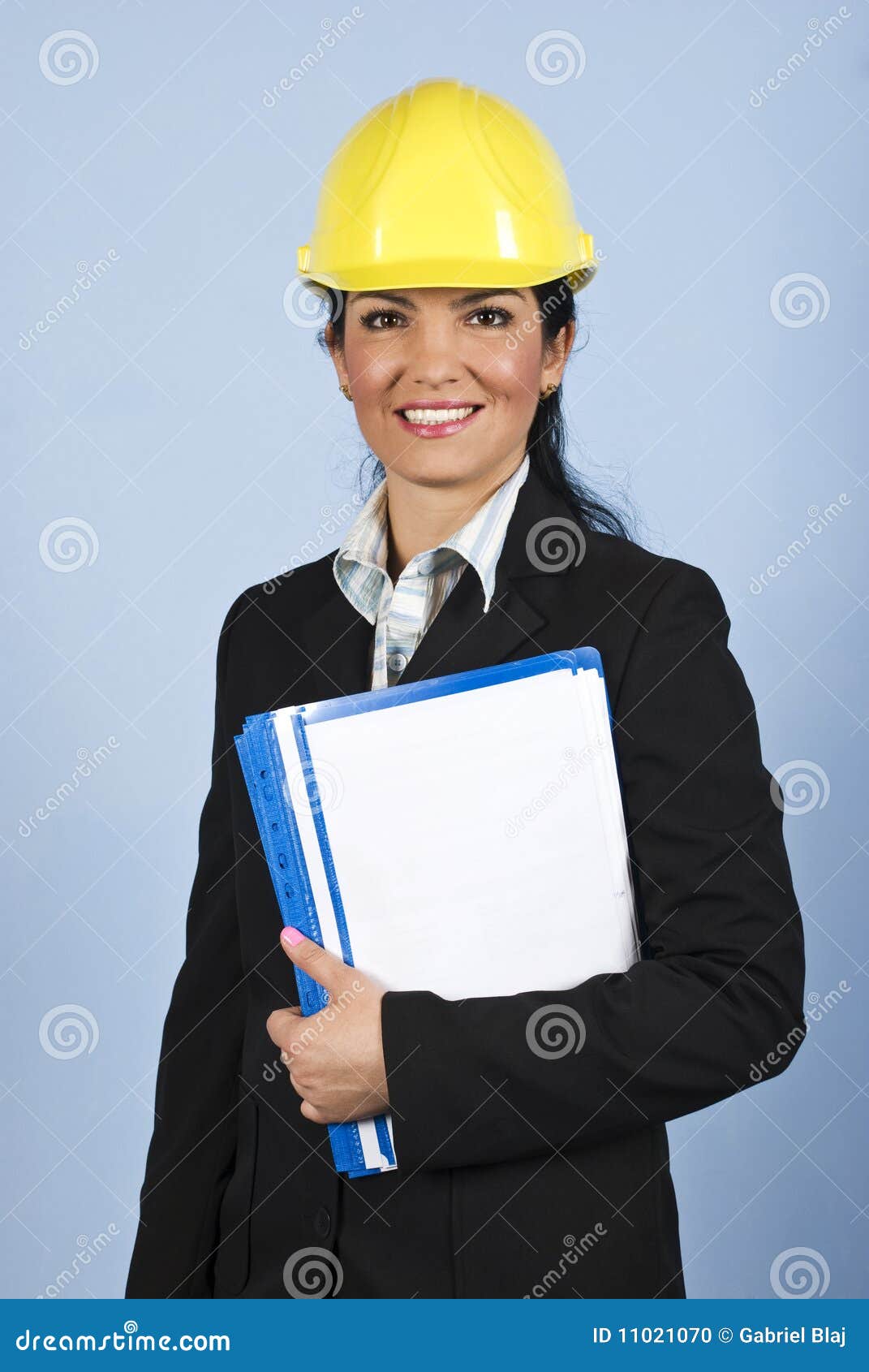Happy architect woman stock photo. Image of businesswoman - 11021070