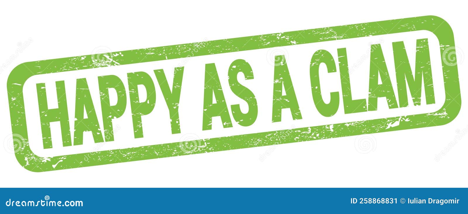 HAPPY AS a Text Written on Green Rectangle Stamp Stock Illustration ...