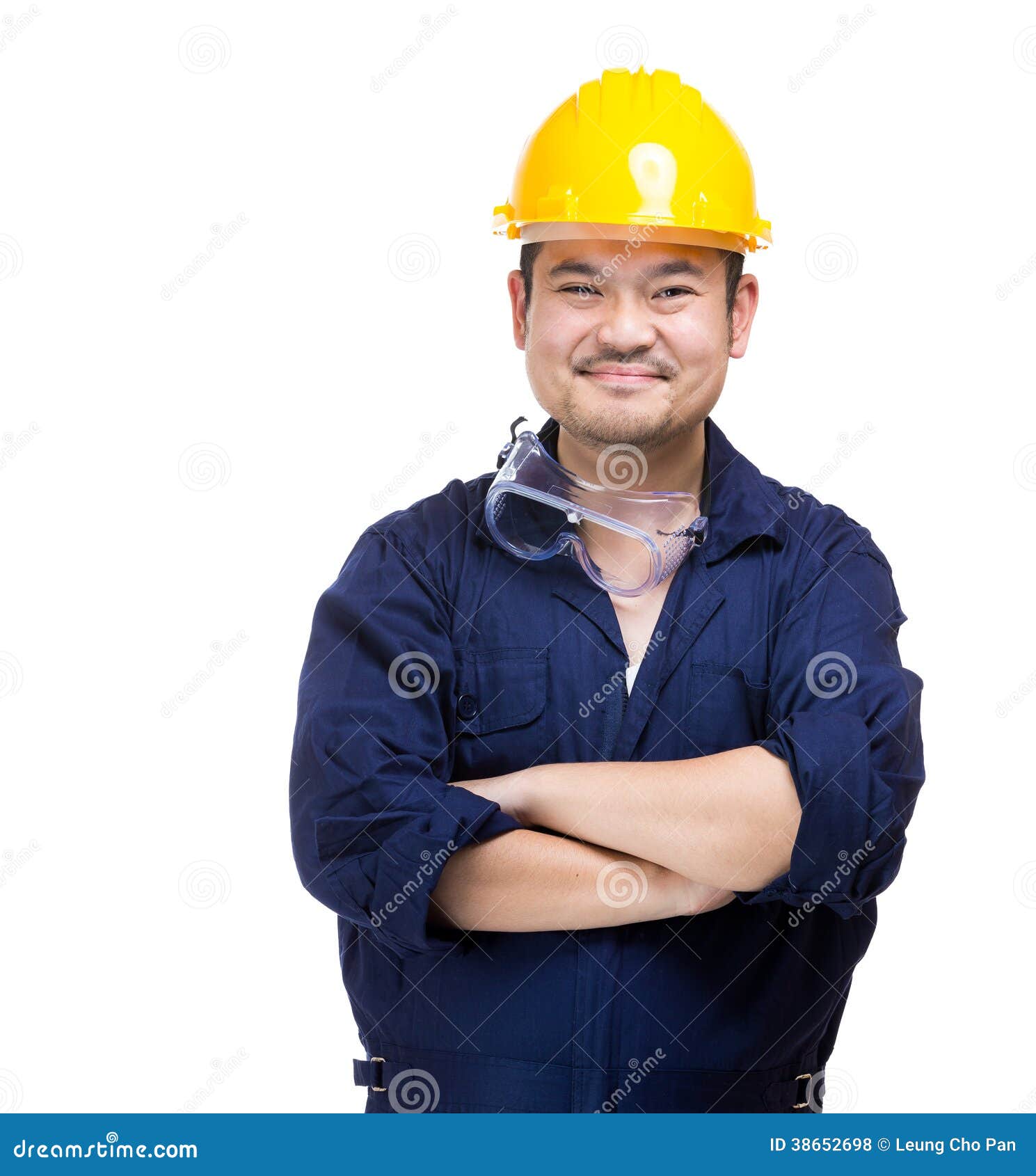 Happy Asia Construction Worker Stock Photo - Image of construction ...