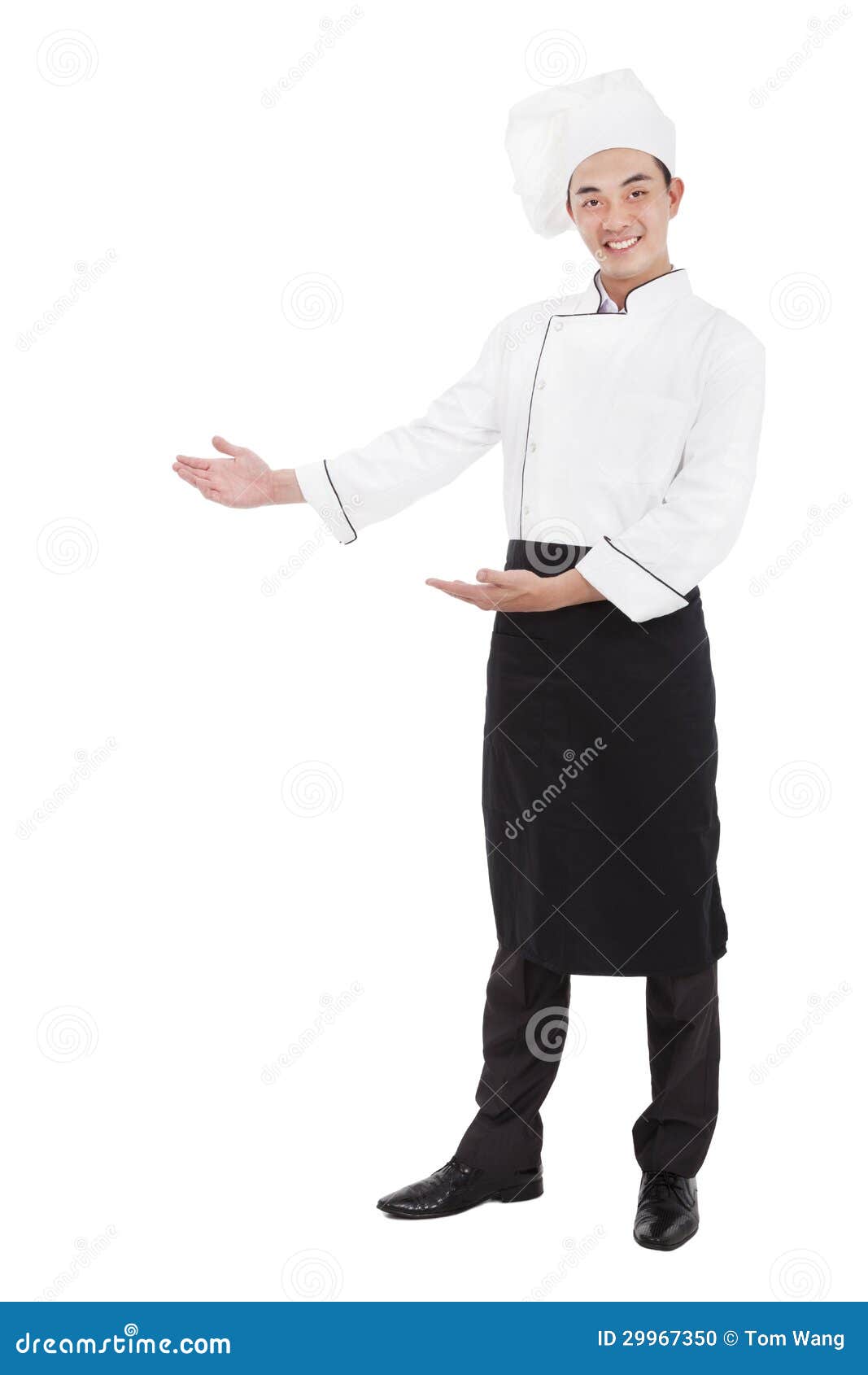 Happy Chief with Welcome Gesture Stock Photo - Image of service ...