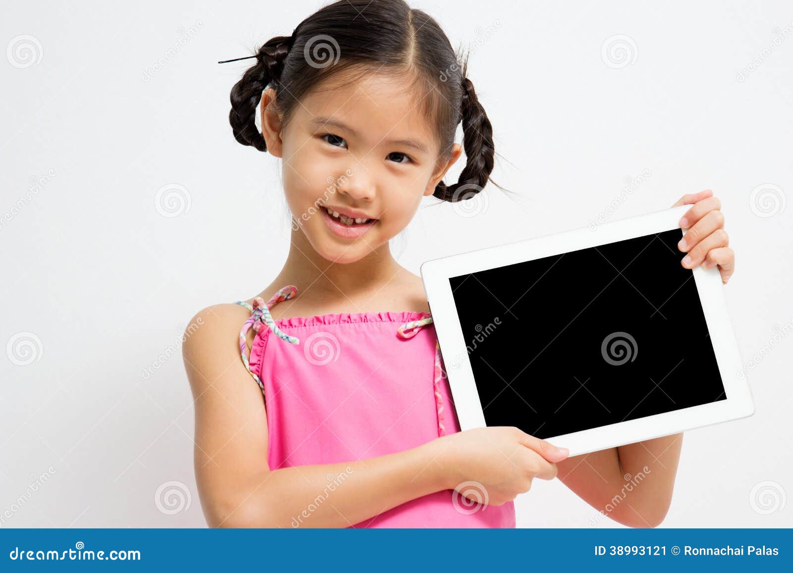 Happy Asian Child with Tablet Computer Stock Image - Image of people ...