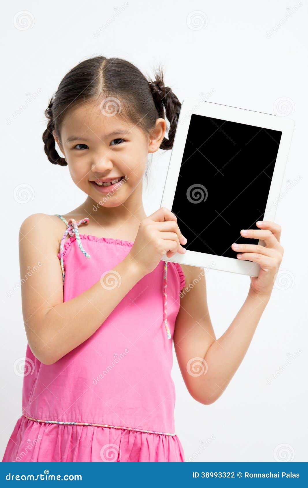 Happy Asian Child with Tablet Computer Stock Photo - Image of asian ...