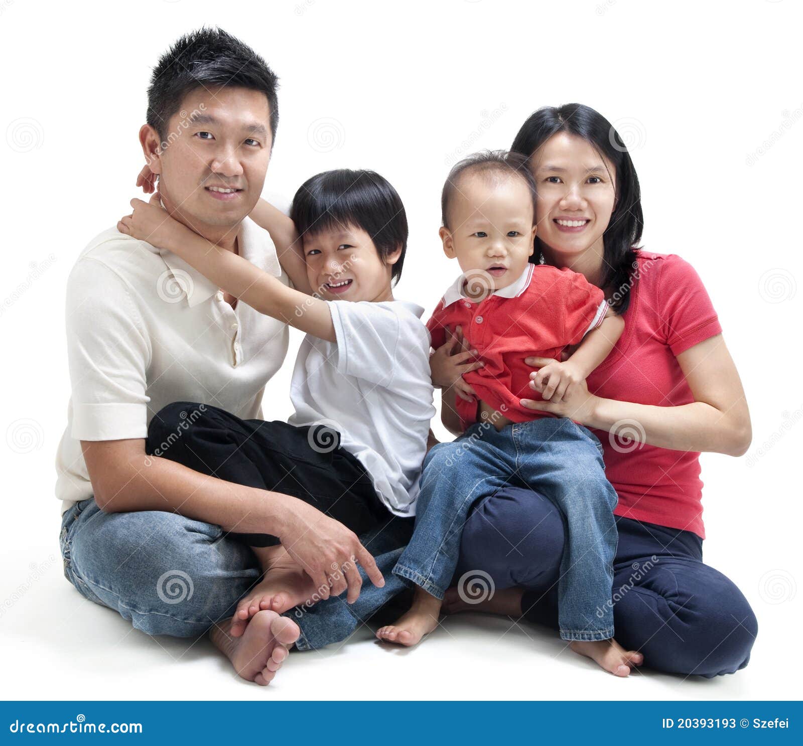 Happy Asian family stock image. Image of childhood, floor - 20393193