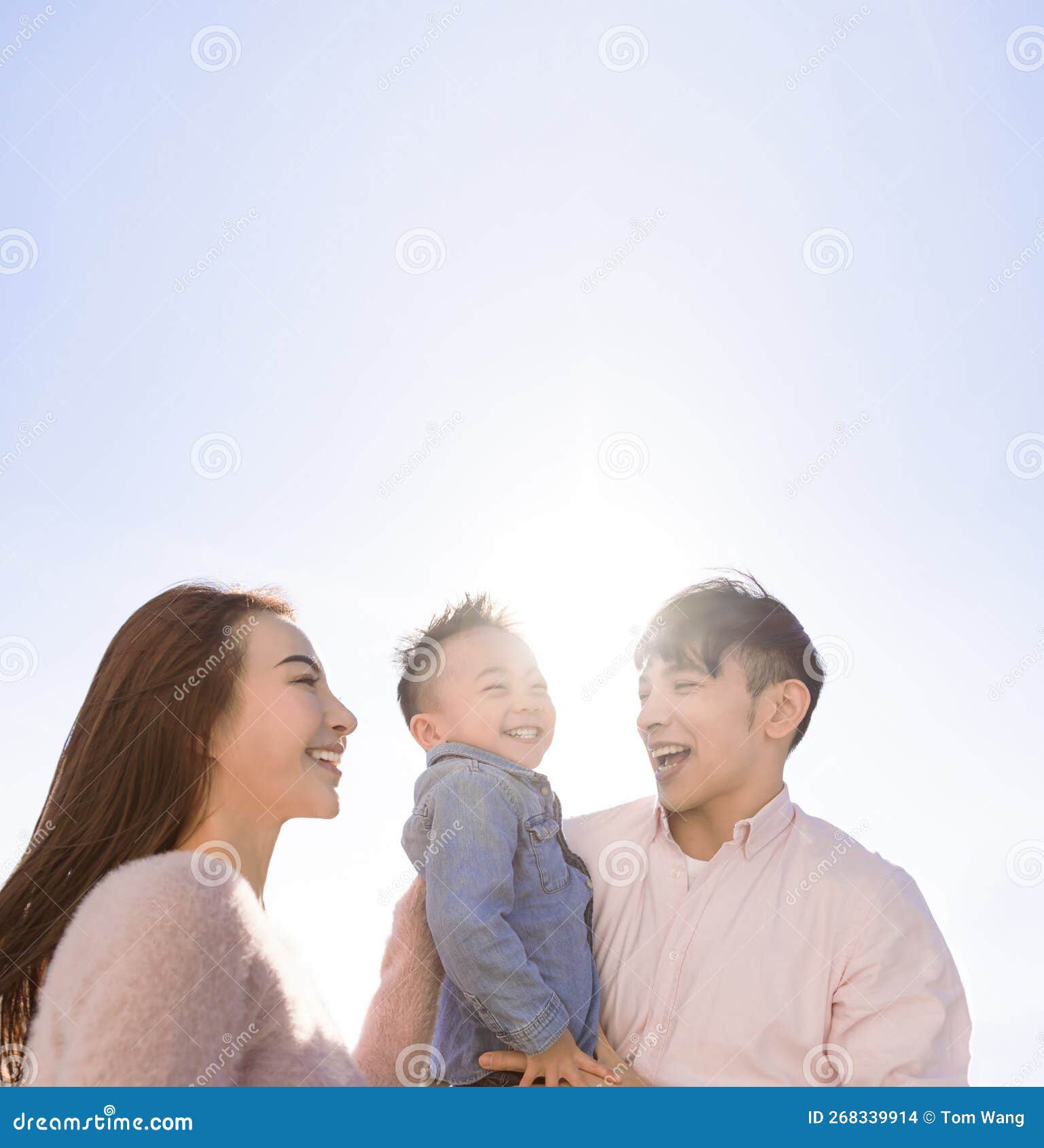Happy Asian Family and Kid Laughing Stock Photo - Image of excited ...