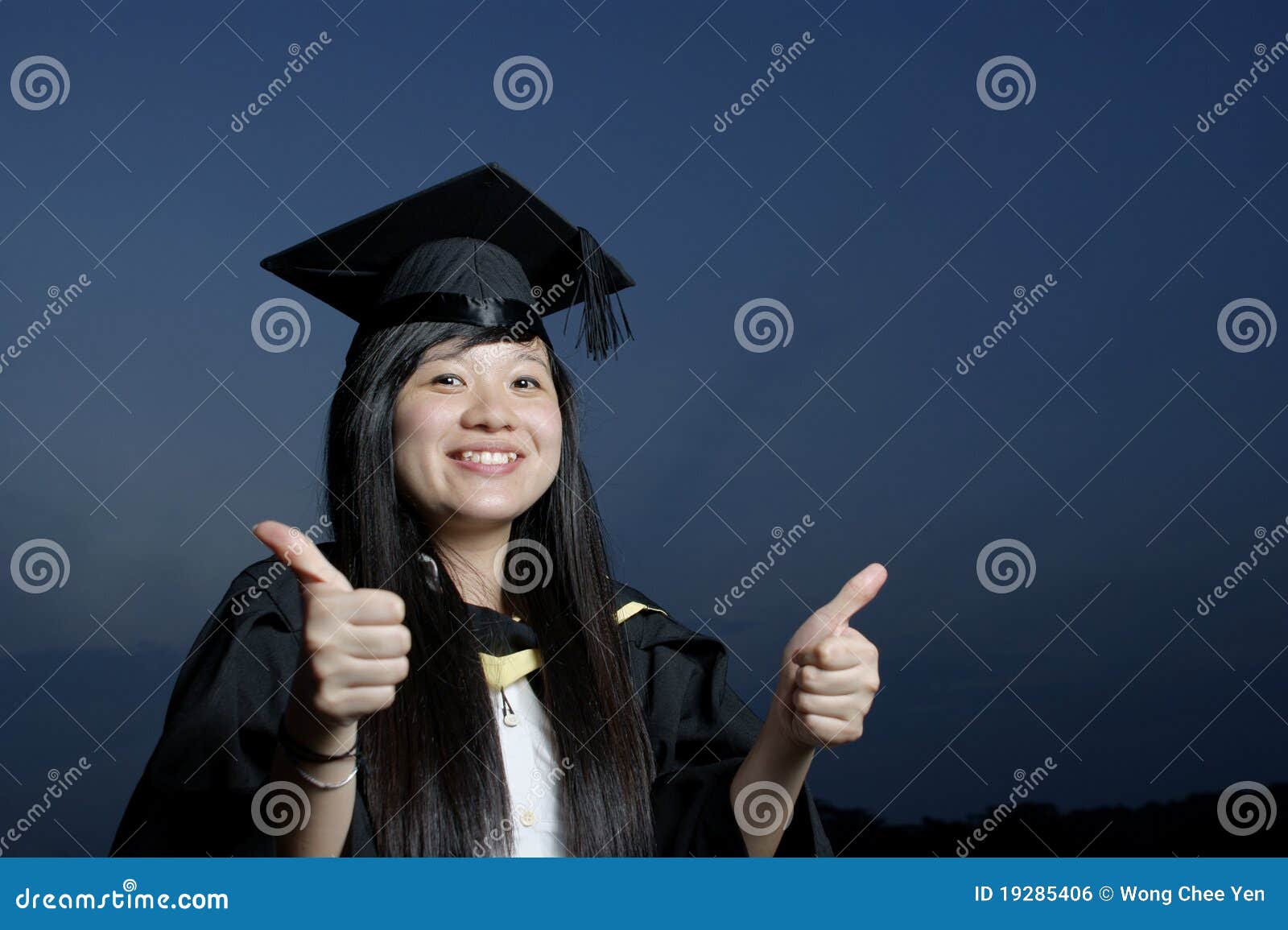 Happy Asian Female Graduate Stock Photo - Image of female, graduate ...