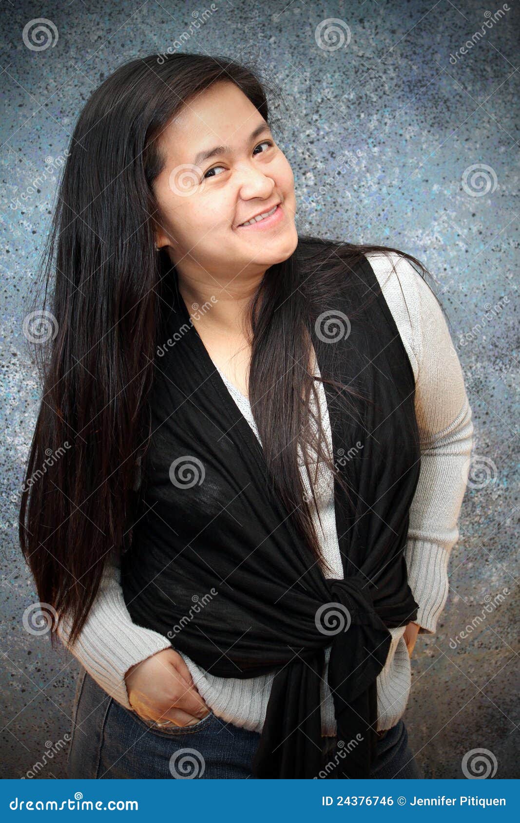 Happy Asian Lady stock photo. Image of filipina, portrait - 24376746