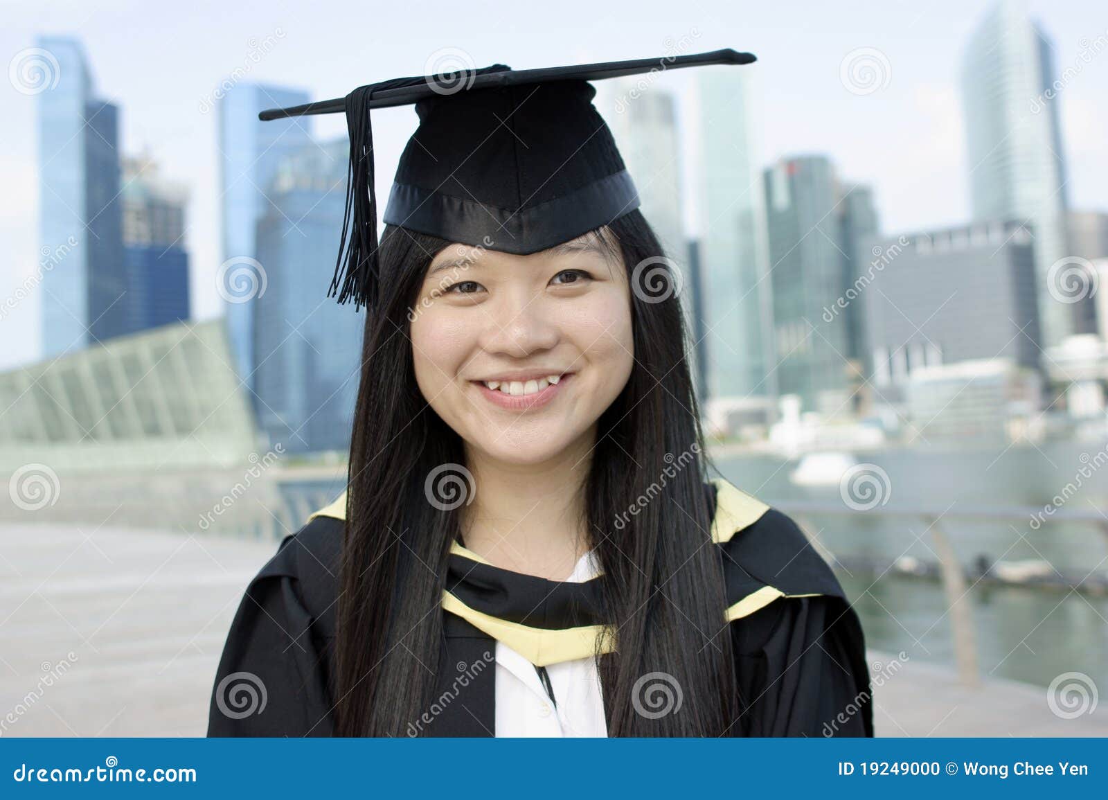 Happy asian lady graduate stock photo. Image of happy - 19249000