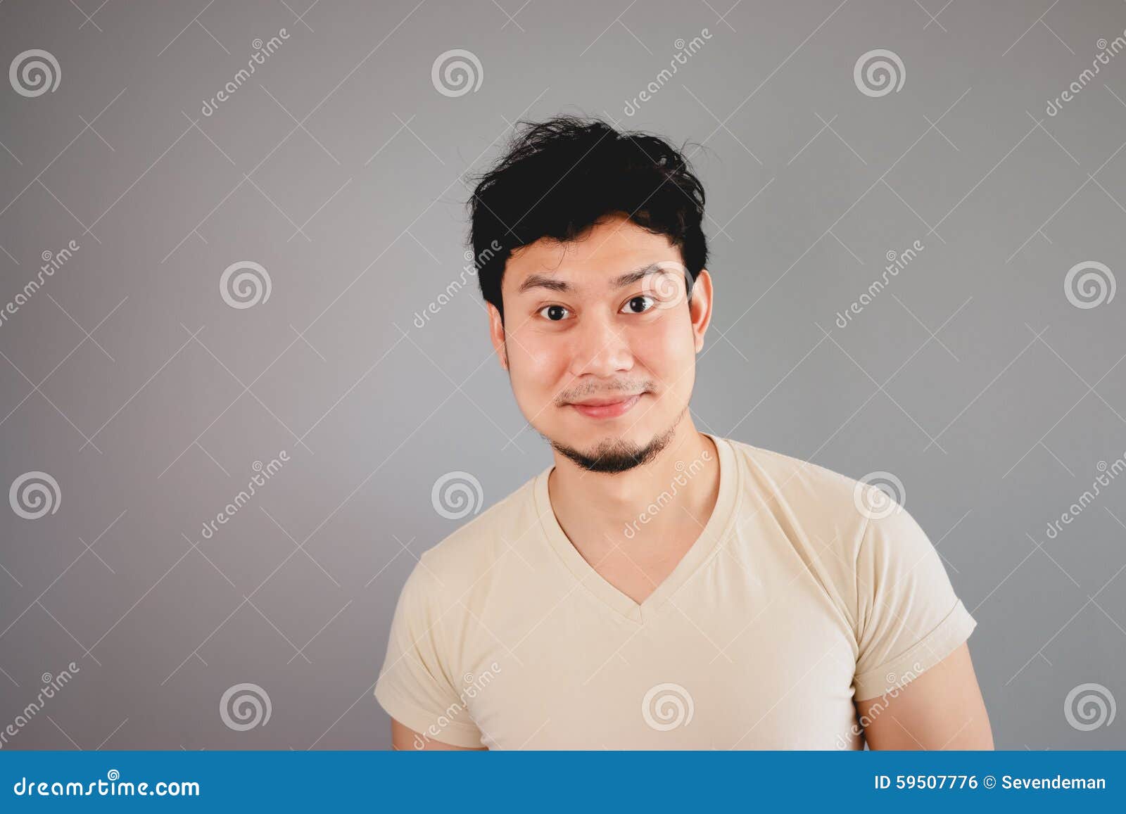 Happy Asian man. stock photo. Image of positive, friendly - 59507776