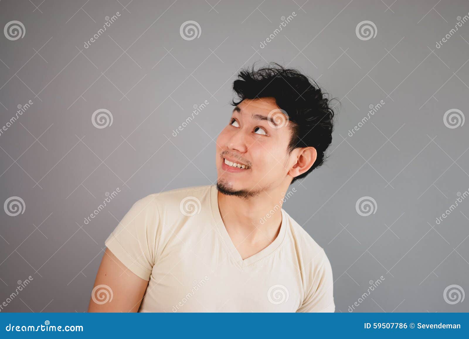 Happy Asian man. stock photo. Image of casual, smiling - 59507786