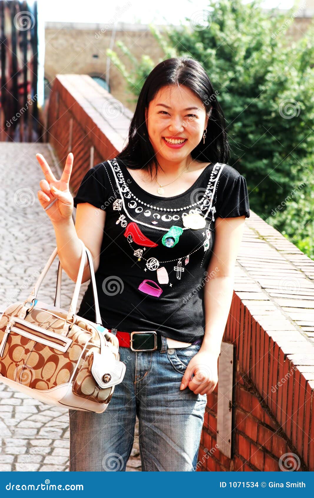Happy Asian woman stock photo. Image of glamor, happy - 1071534