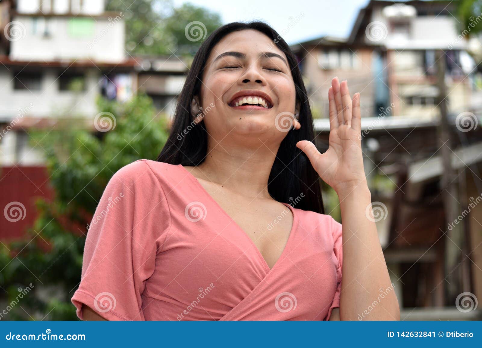 A Happy Asian Woman stock image. Image of happiness - 142632841