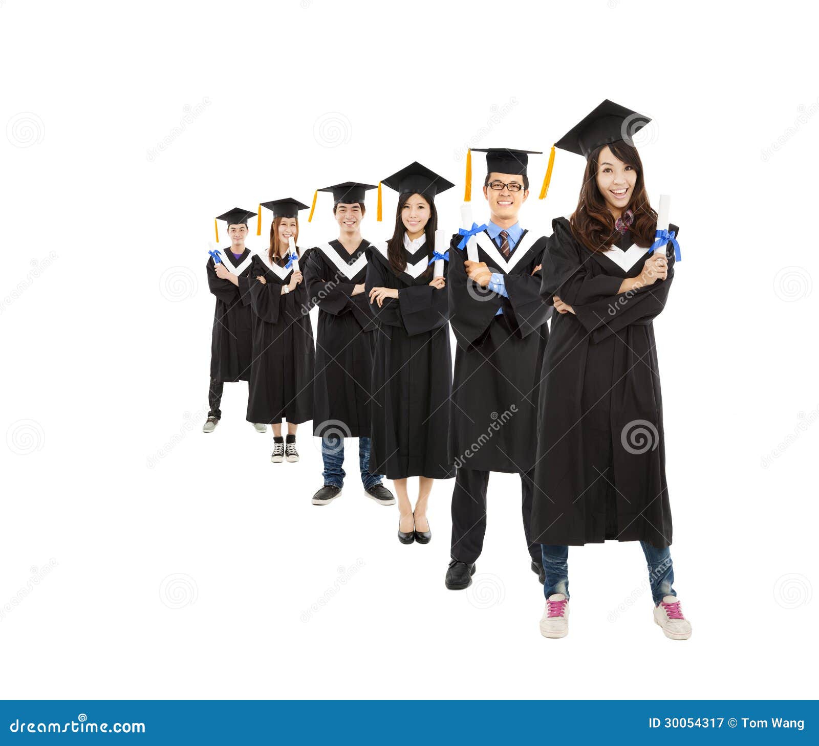 Young Graduate Students Group Stock Image - Image of robe, female: 30054317