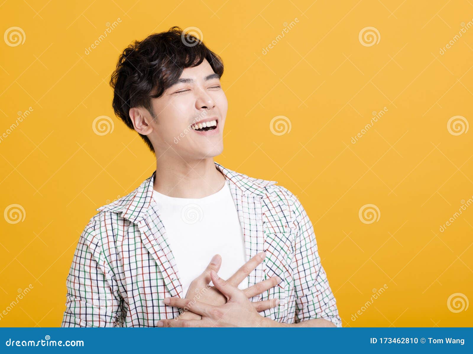 Happy Asian Young Man with Laugh Face Stock Photo - Image of male ...