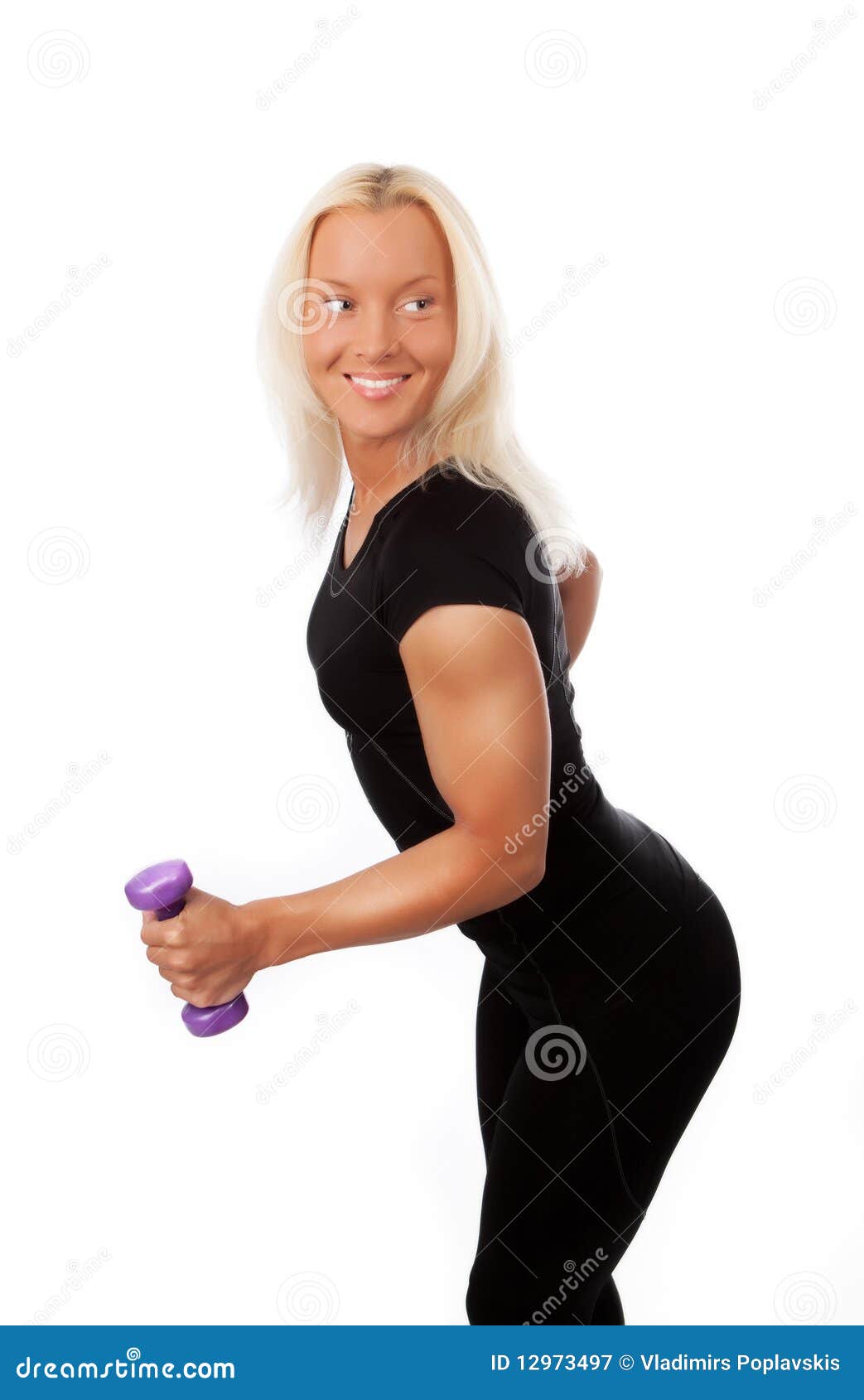 Happy Athlete Doing Exercise Stock Image - Image of shape, isolated ...