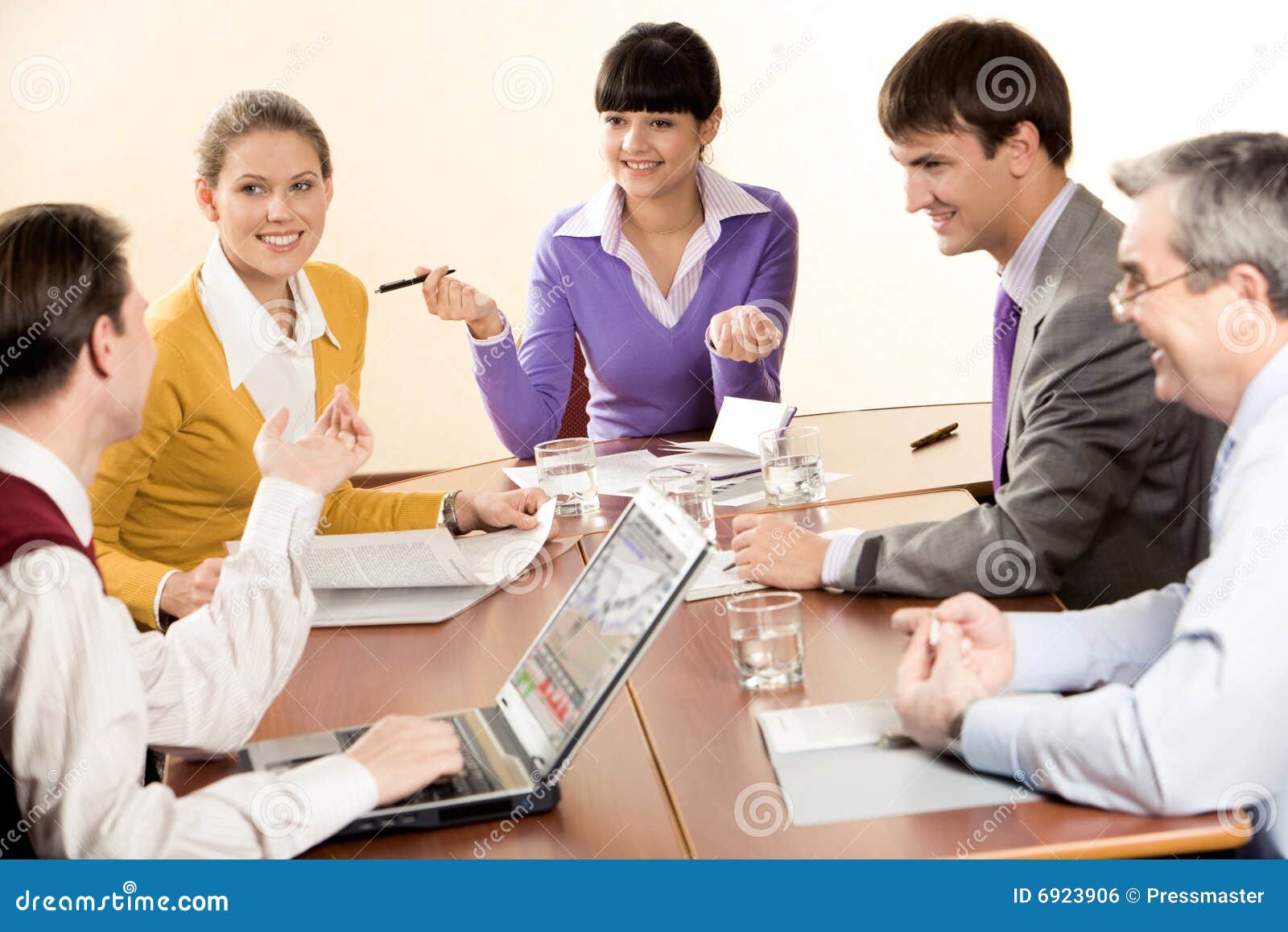 Happy atmosphere stock photo. Image of businessgroup, document - 6923906