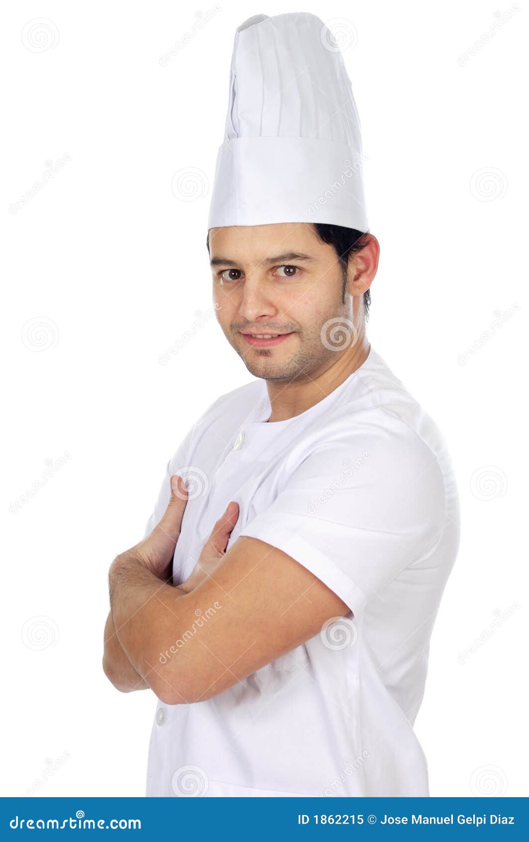 Happy attractive cook stock image. Image of professional - 1862215
