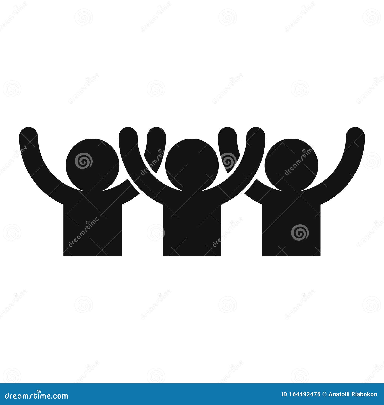 Happy Audience Icon, Simple Style Stock Vector - Illustration of face ...