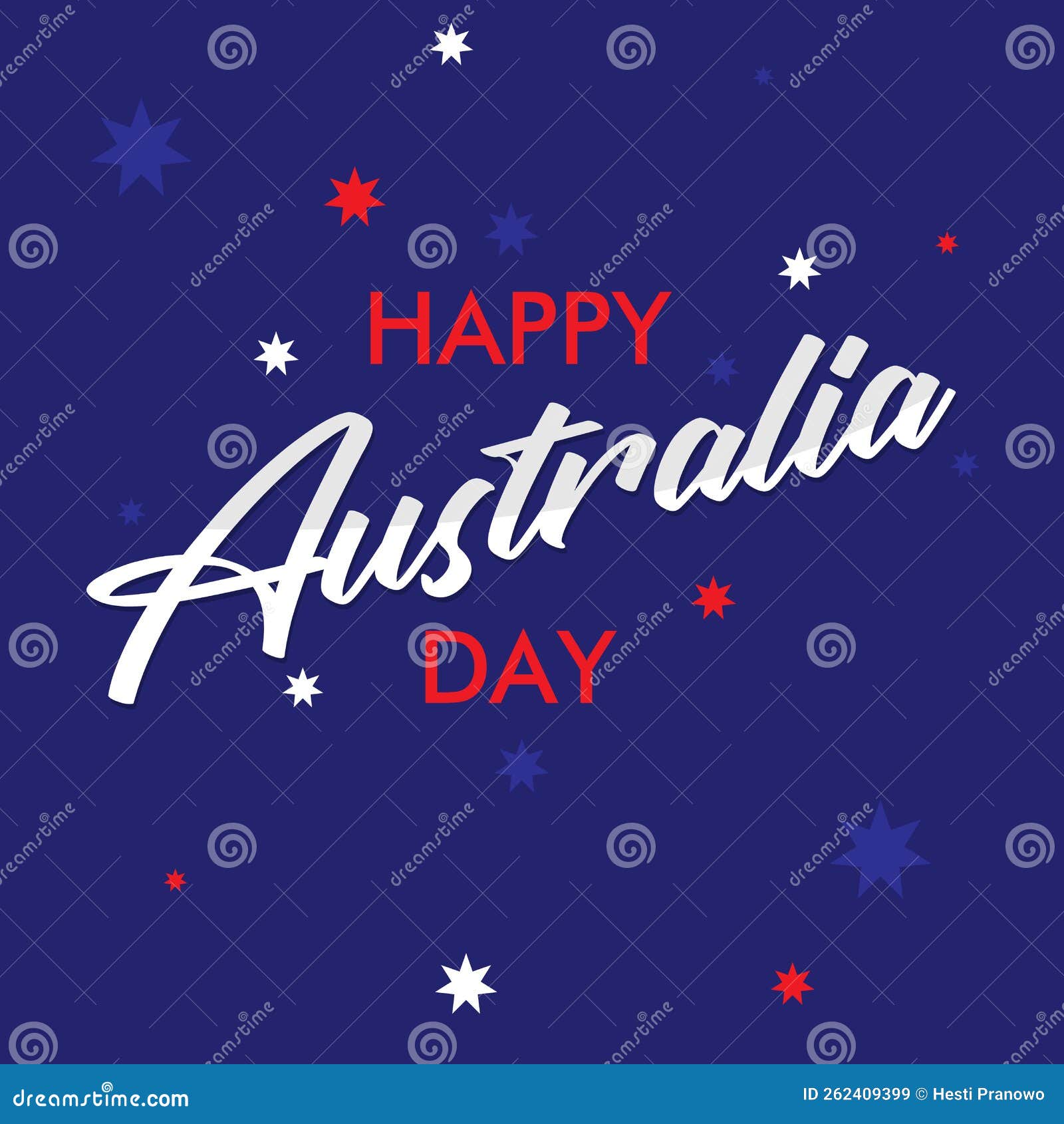 Happy Australia Day Background Letter Stock Vector - Illustration of ...