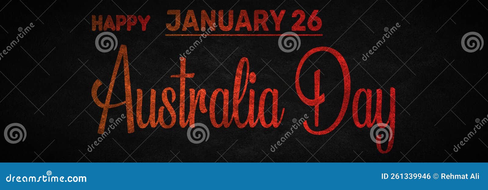 Happy Australia Day, January 26. Calendar of January Retro Text Effect ...
