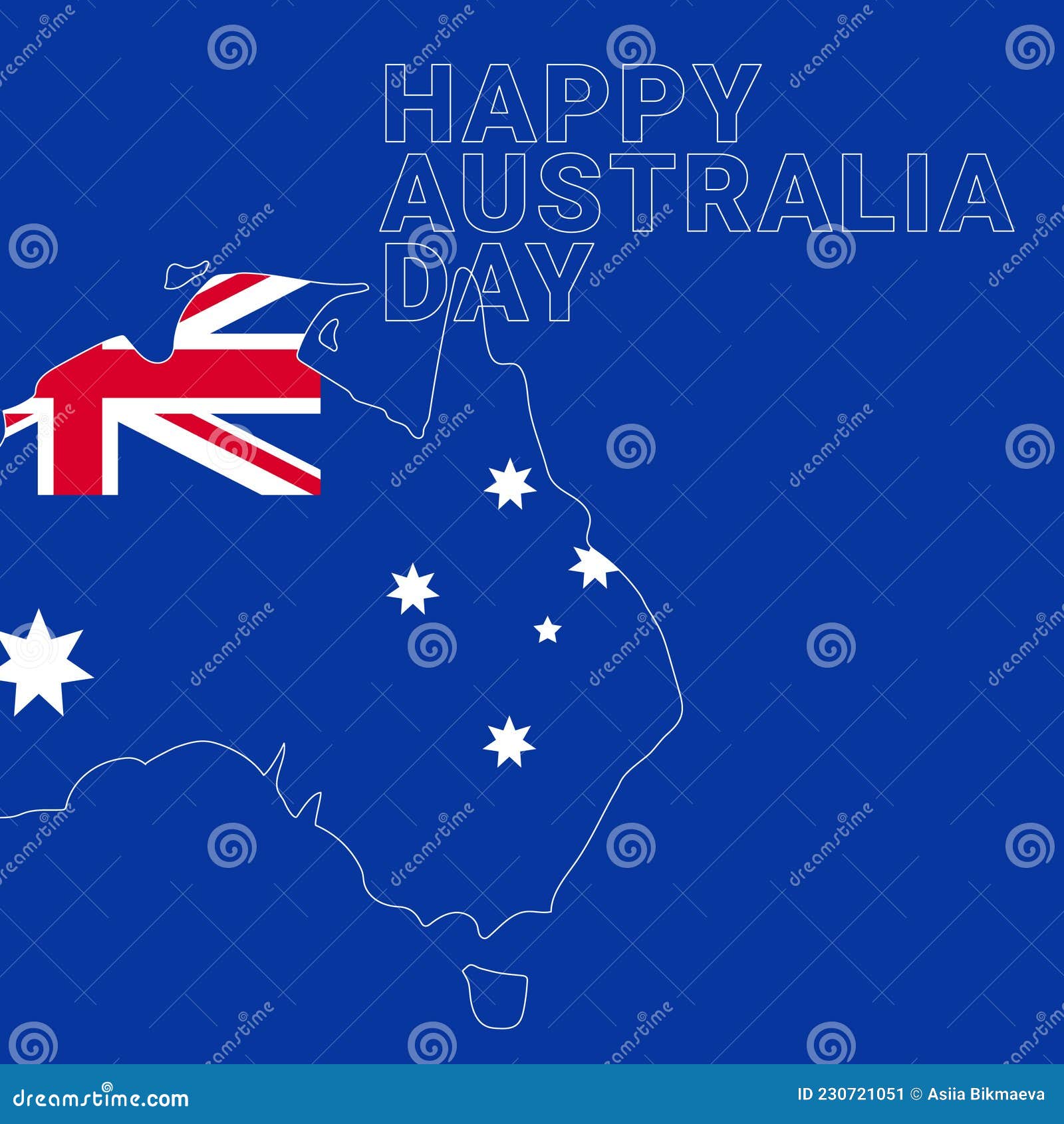 Happy Australia day stock vector. Illustration of promotion - 230721051