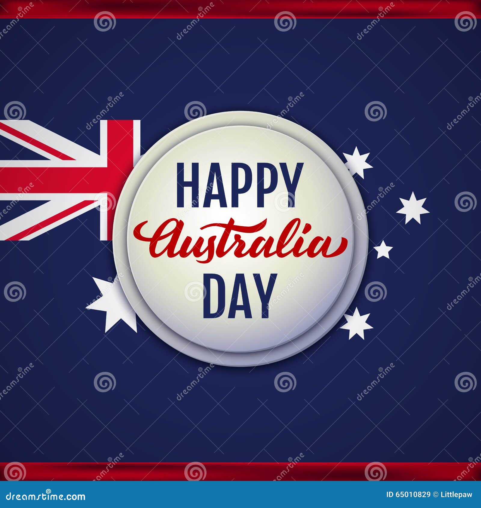 Happy Australia Day Vector Illustration Stock Vector - Illustration of ...