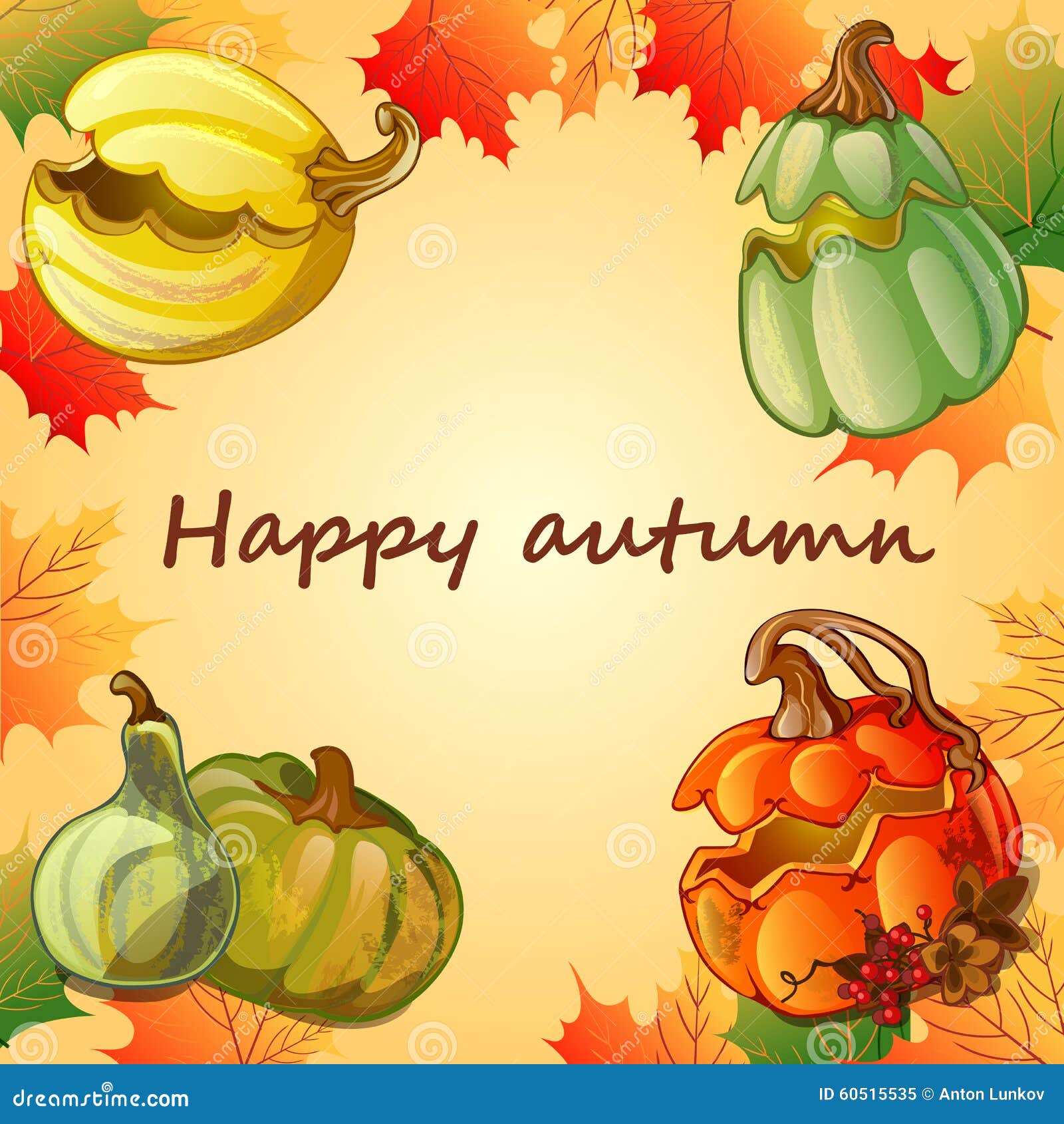Happy autumn background stock vector. Illustration of background - 60515535