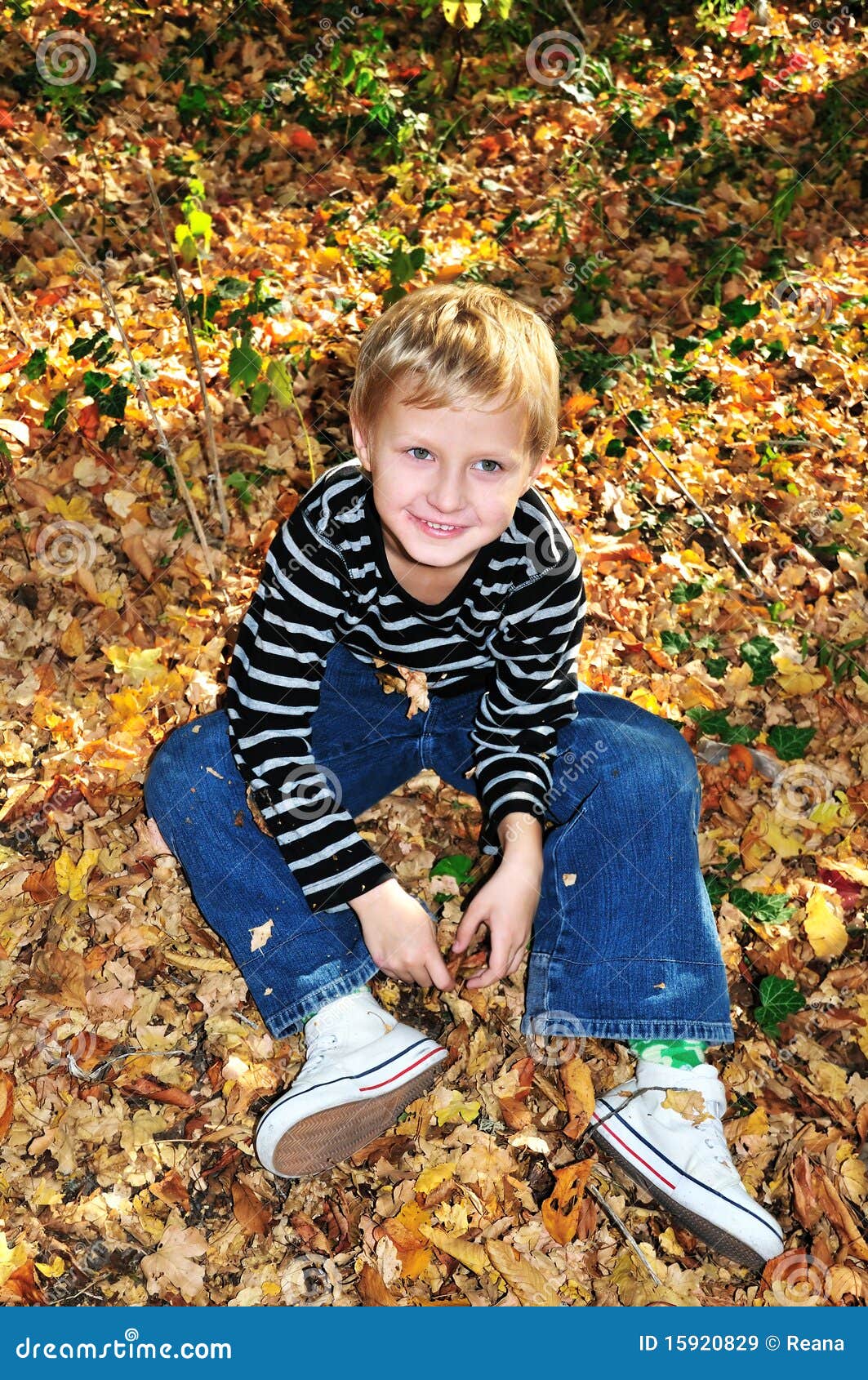 Happy autumn boy stock image. Image of child, natural - 15920829