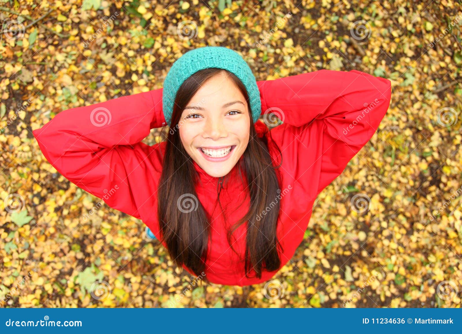 Happy autumn girl stock photo. Image of nature, beauty - 11234636