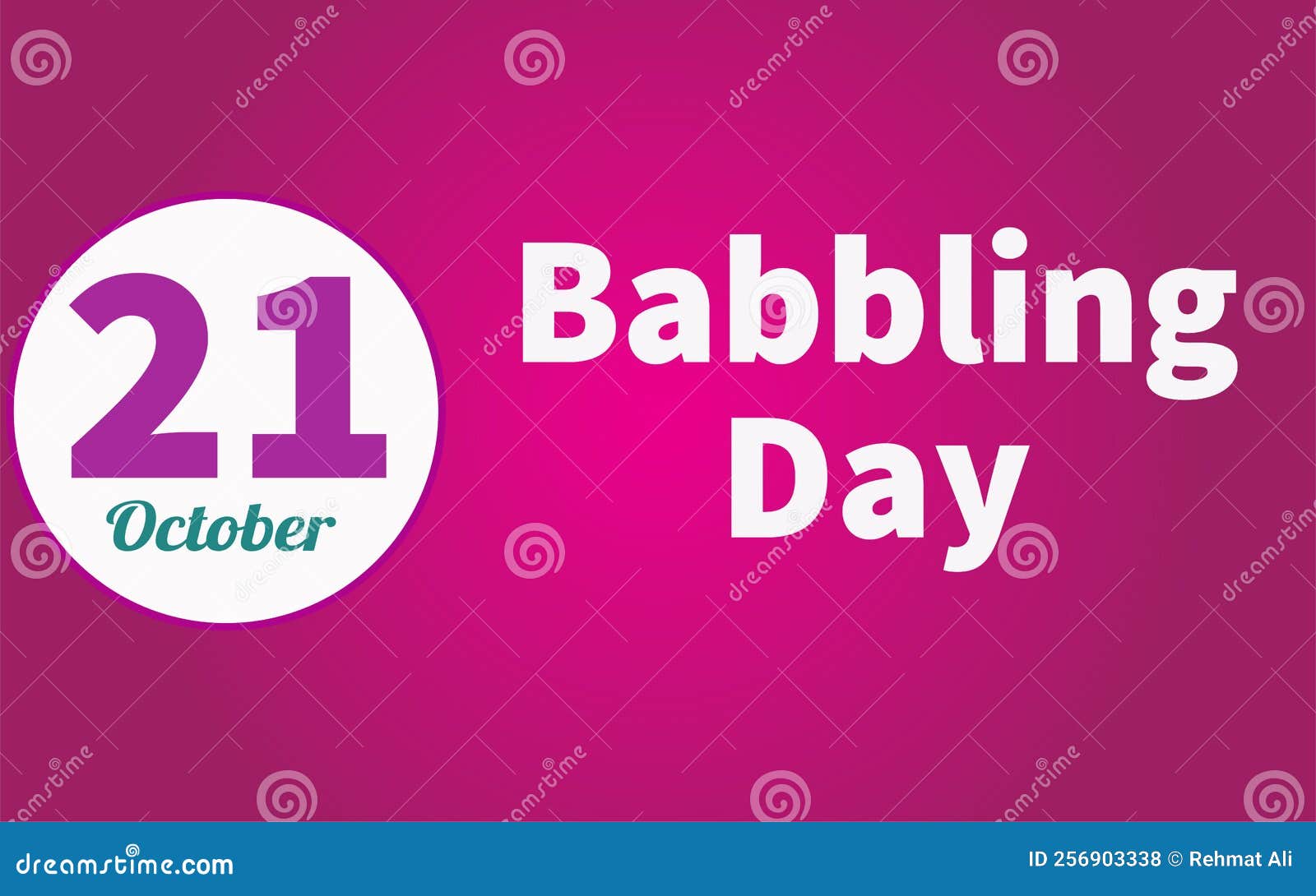 Happy Babbling Day, October 21. Calendar of October Retro Text Effect ...