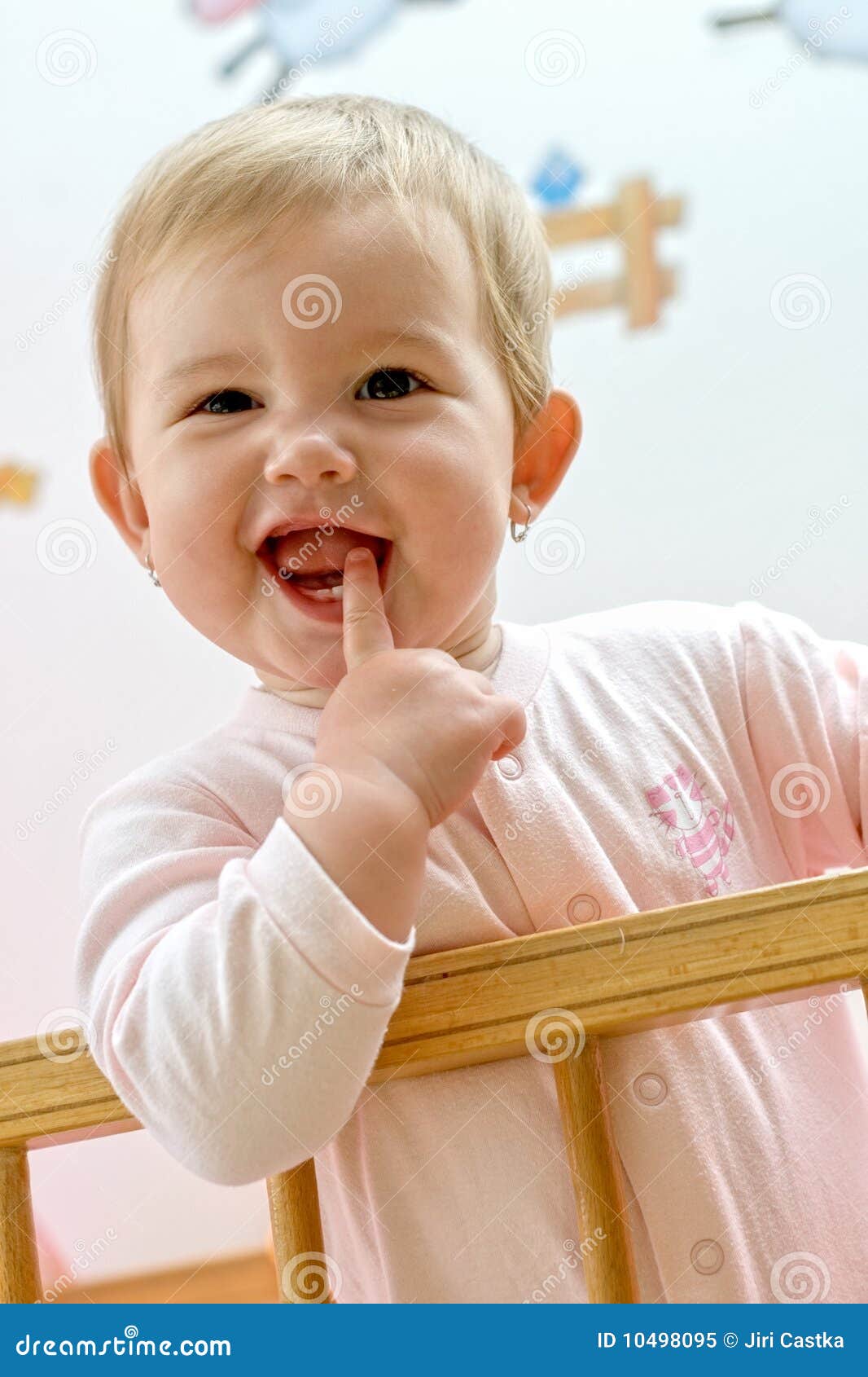 Happy baby stock image. Image of kids, indoors, girl - 10498095