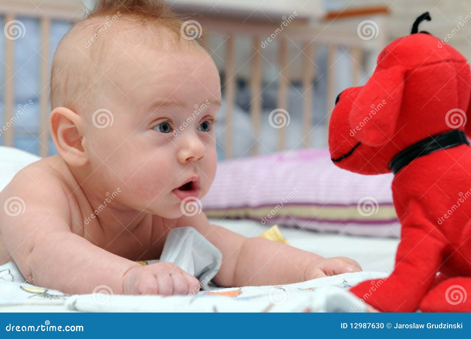 Happy baby stock photo. Image of cute, birth, playing - 12987630