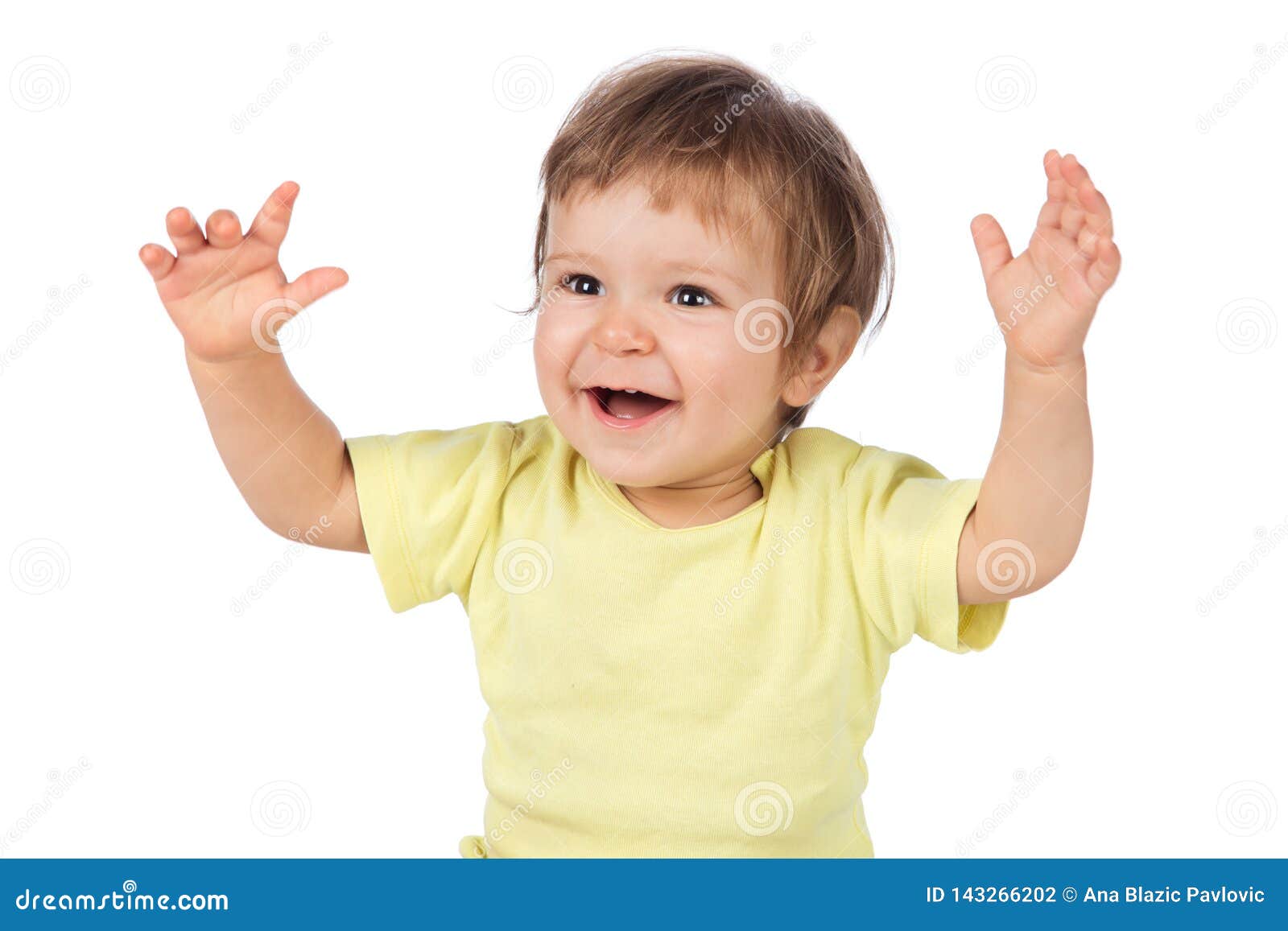 Portrait of a happy baby stock photo. Image of playful - 143266202