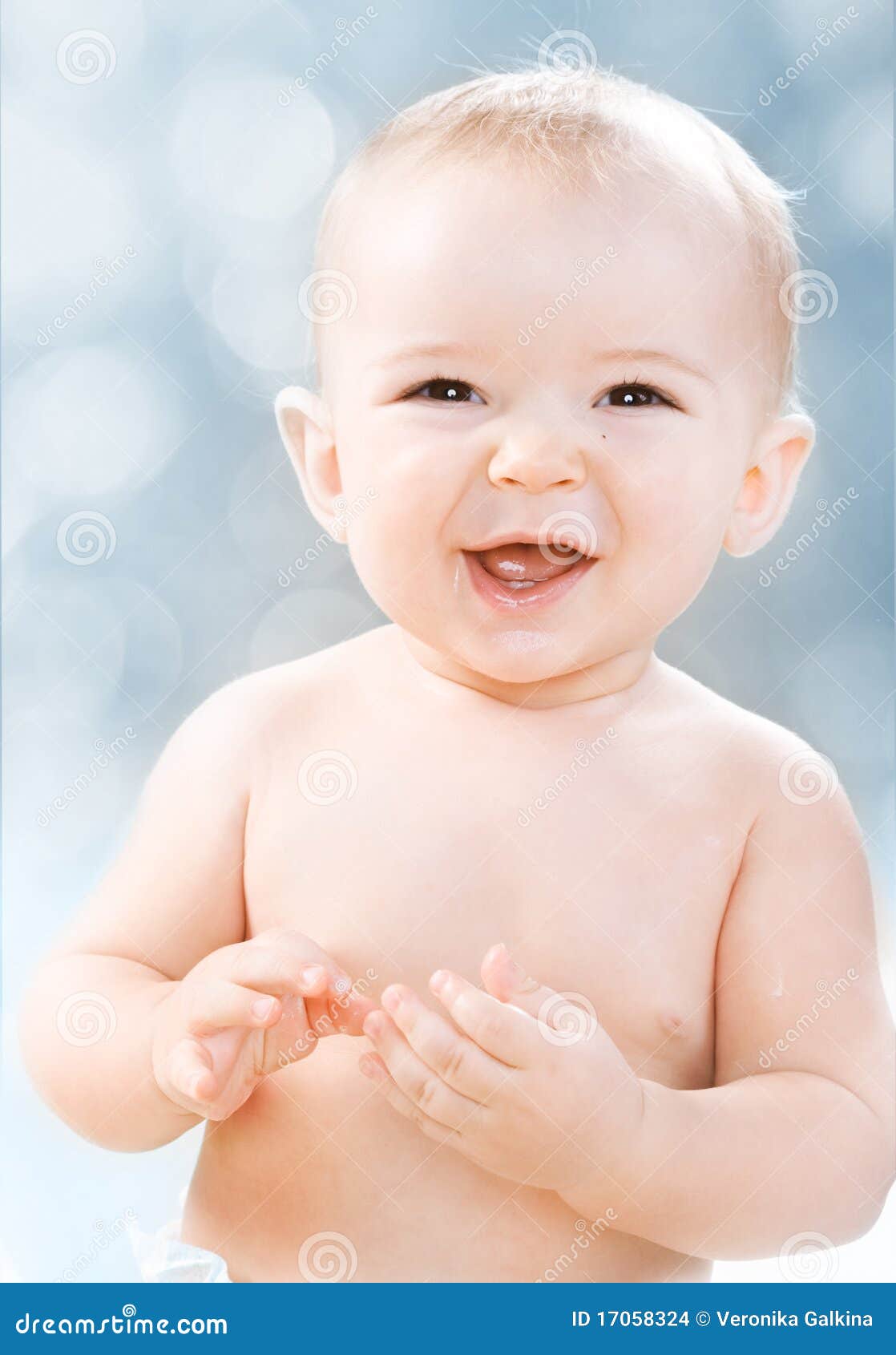 Happy baby stock photo. Image of laugh, looking, gorgeous - 17058324