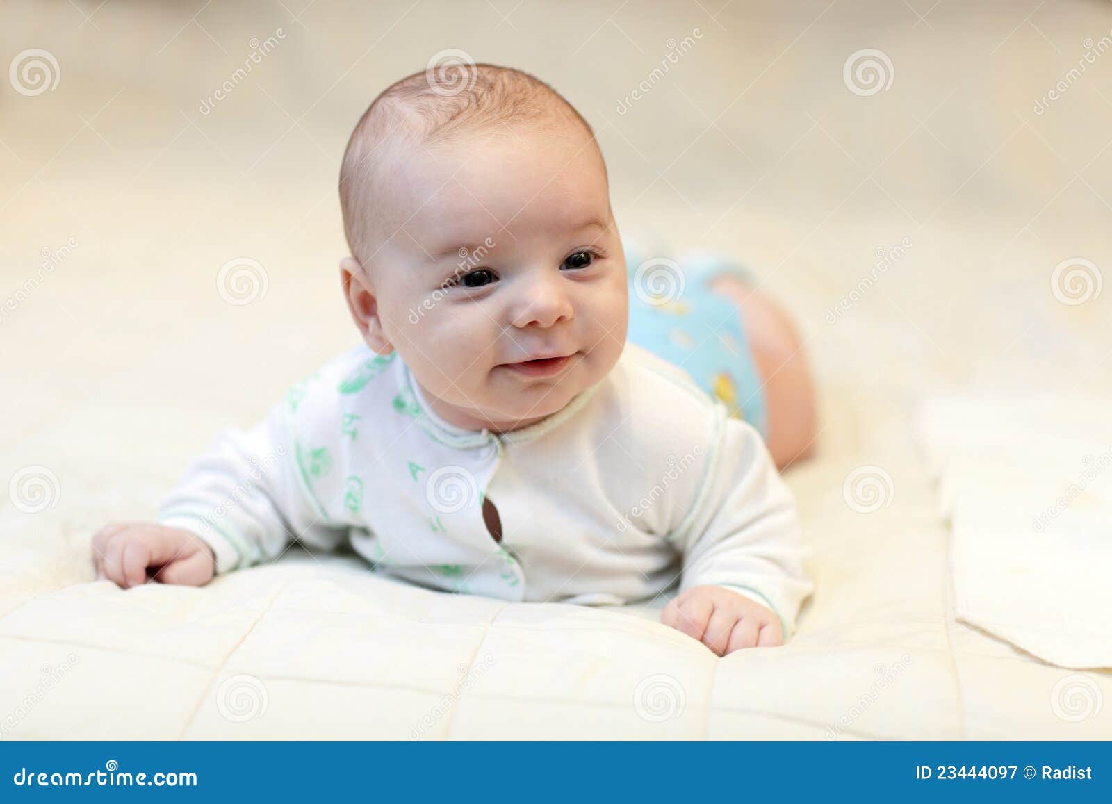 Happy baby stock image. Image of calm, lying, cheerful - 23444097