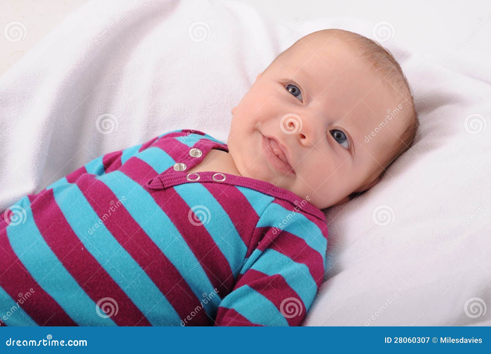 Happy baby stock image. Image of baby, happy, child, stripytop - 28060307