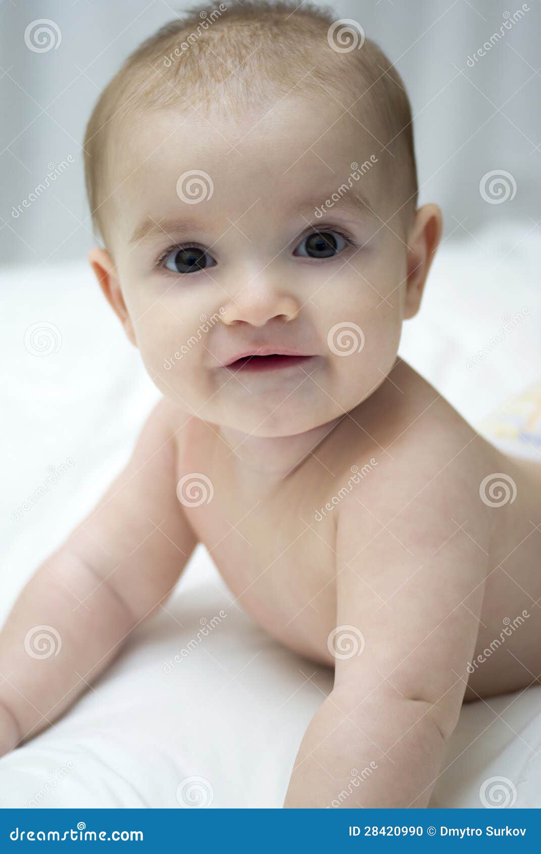Happy baby stock photo. Image of childhood, bedroom, babe - 28420990