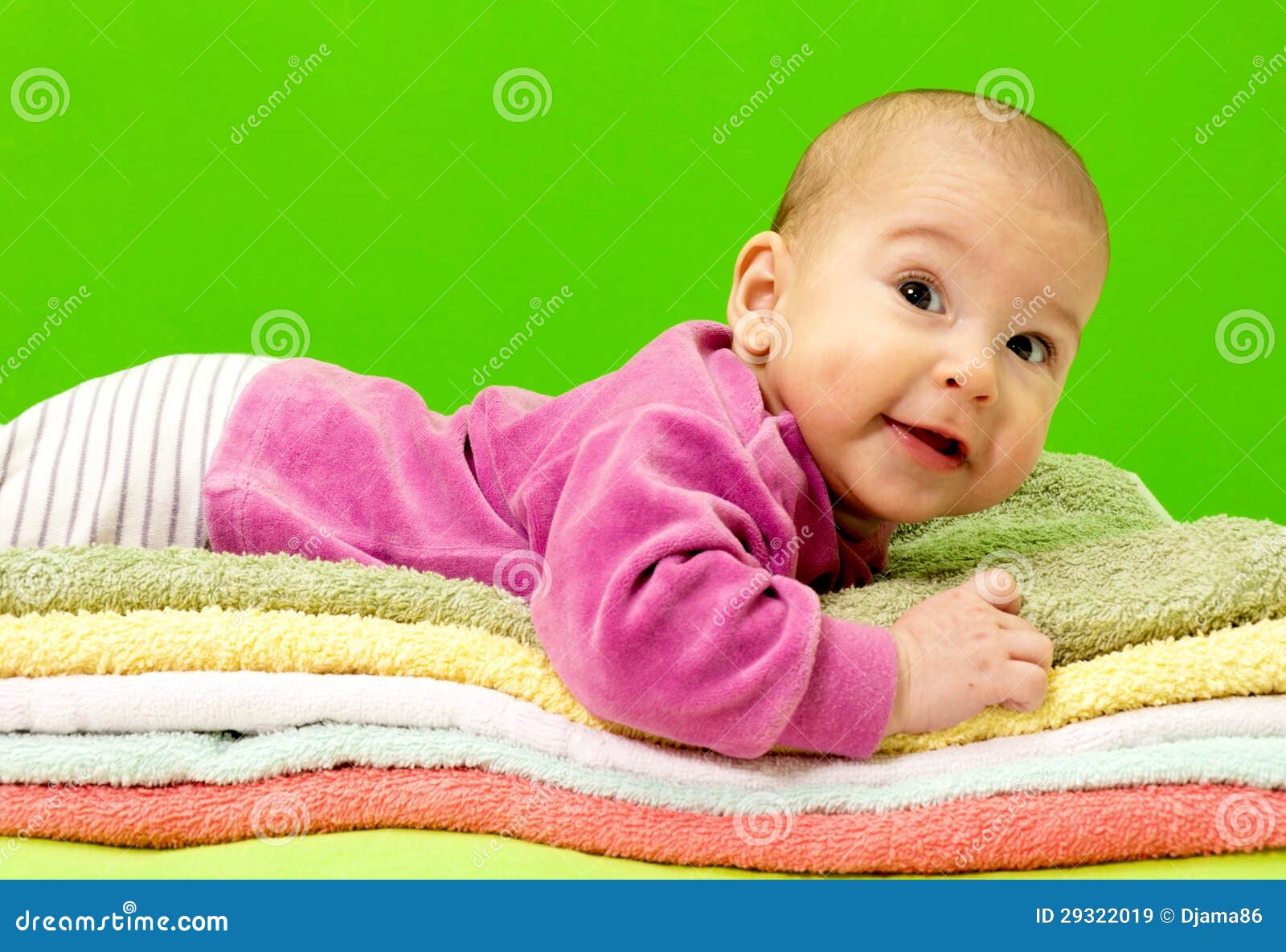 Happy baby stock image. Image of sleep, blue, newborn - 29322019