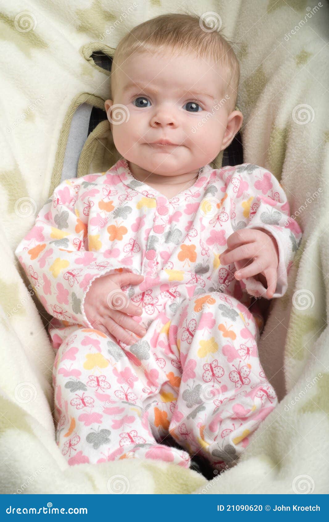 Happy Baby on Back stock photo. Image of sleeper, eyes - 21090620