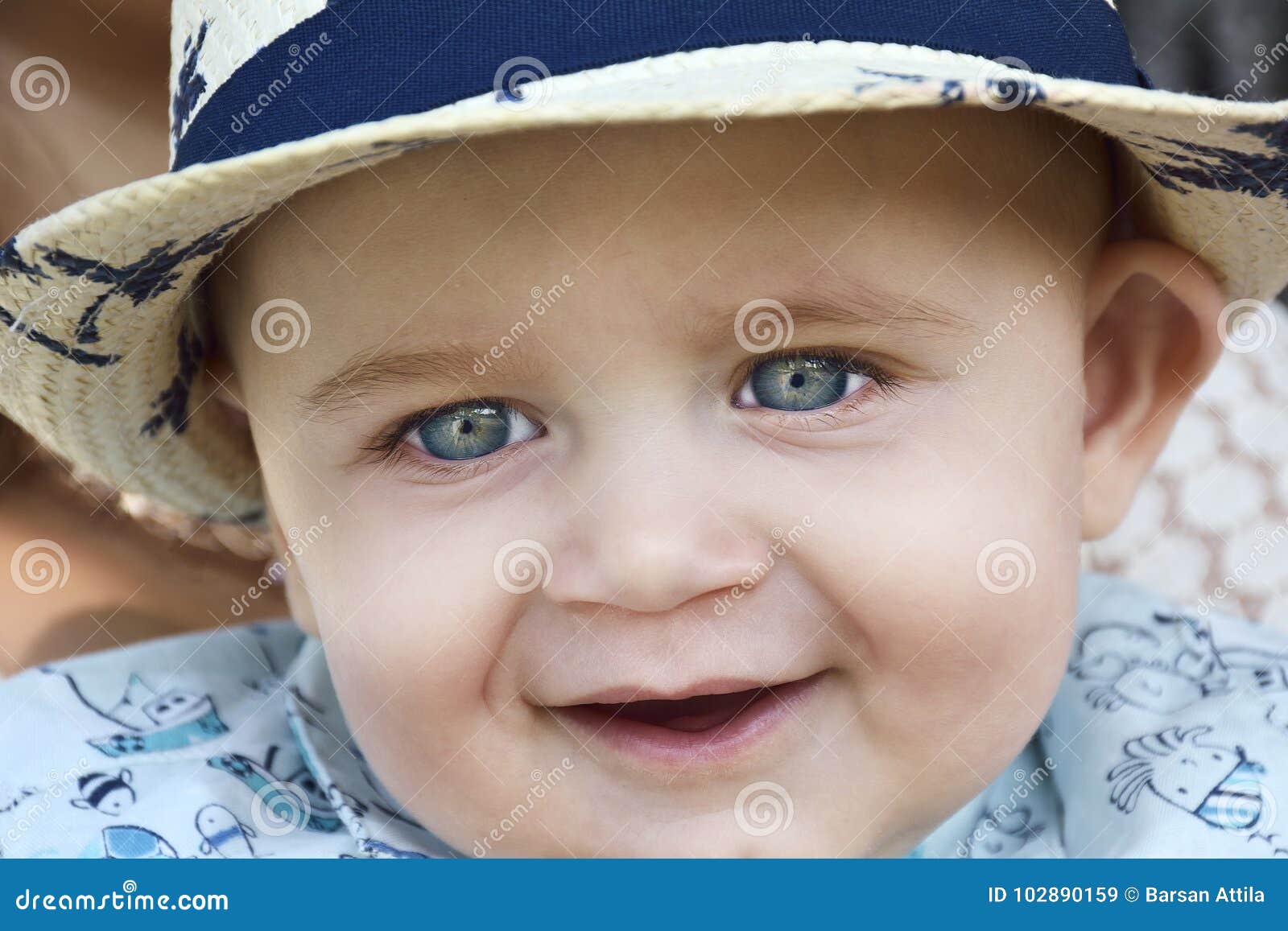A happy baby blue eyes stock image. Image of adorable - 102890159