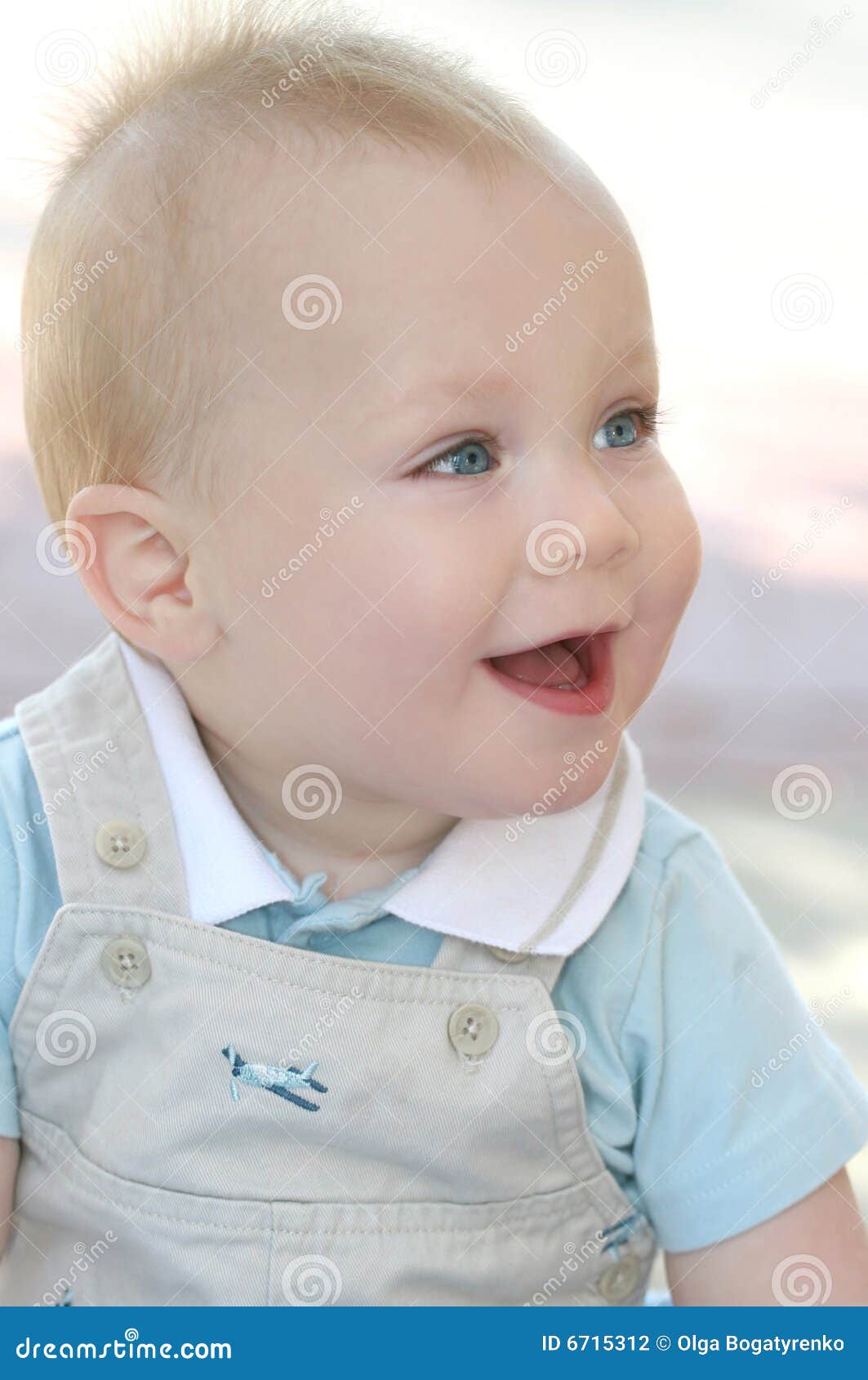 Happy Baby Boy with Blue Eyes Stock Photo - Image of adorable, precious ...
