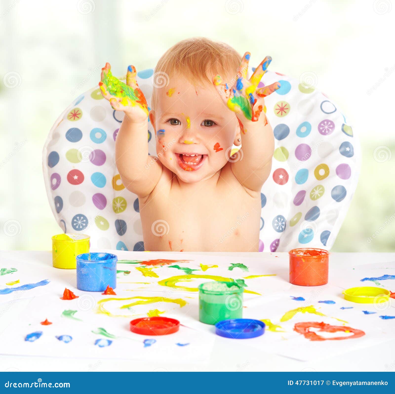 The Child Draws Stock Image | CartoonDealer.com #164789131